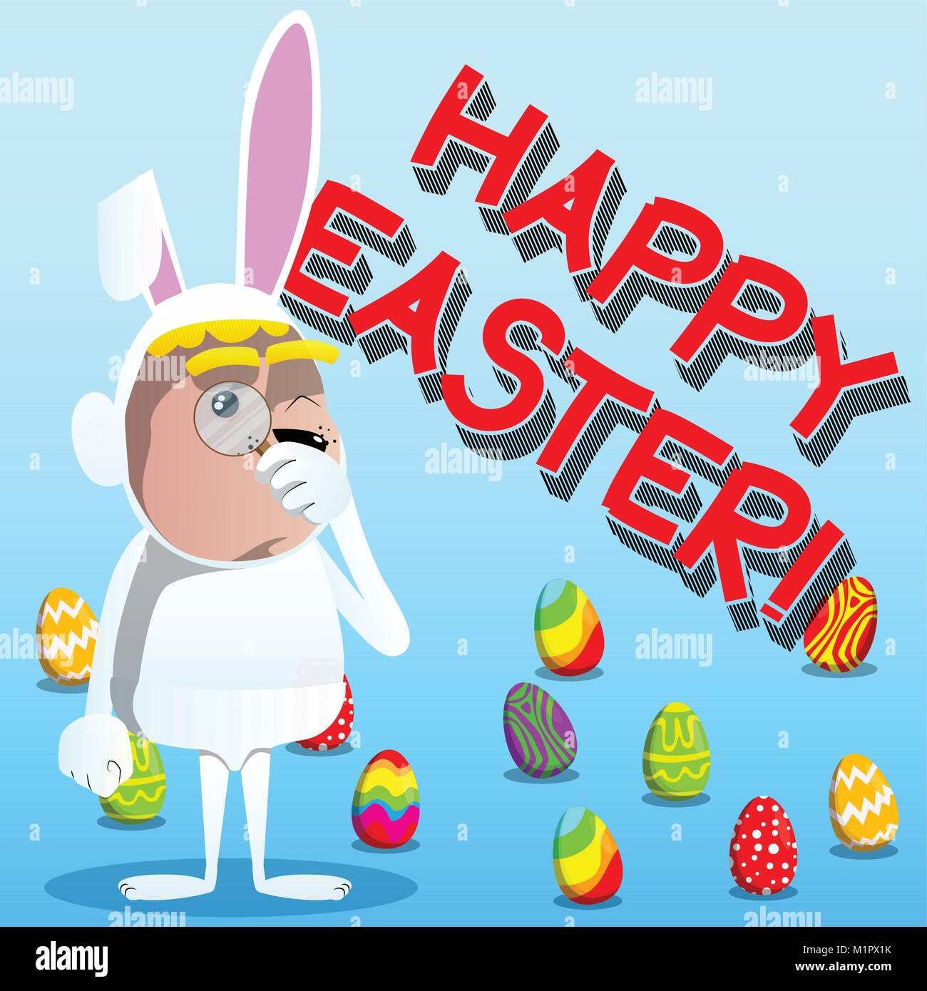 Boy holding bunny Stock Vector Images - Alamy