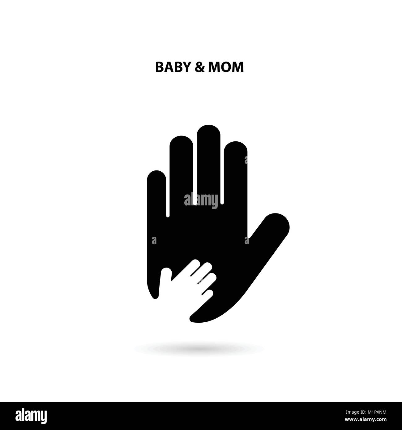 Big hand and small hand icon.Idea of the sign for the association of ...