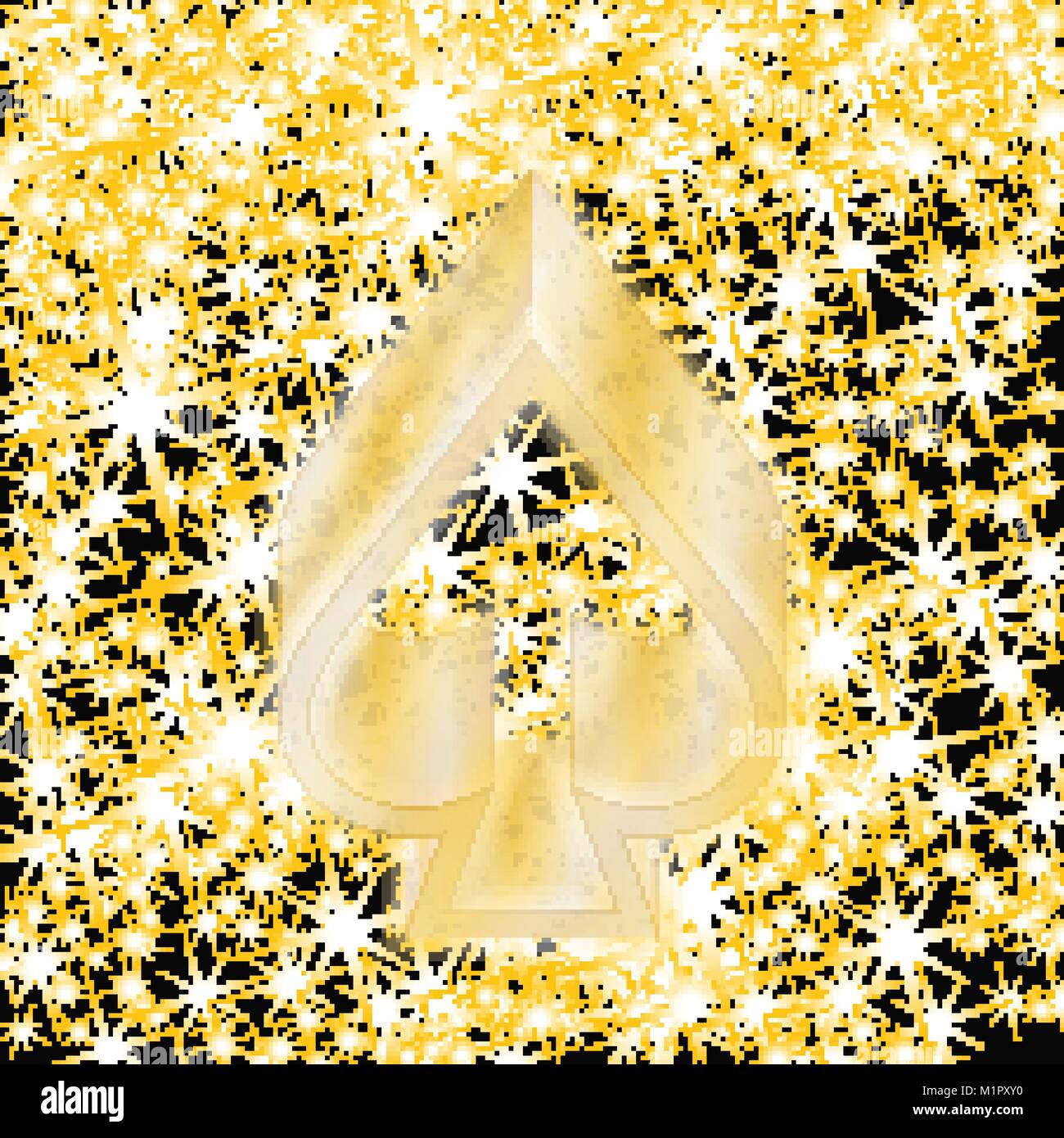 Poker spade element, casino banner, vector illustration Stock Vector ...