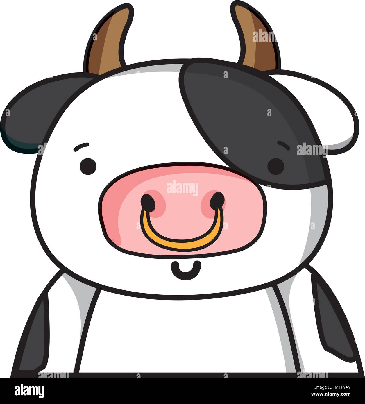 Pretty cow Stock Vector Images - Alamy