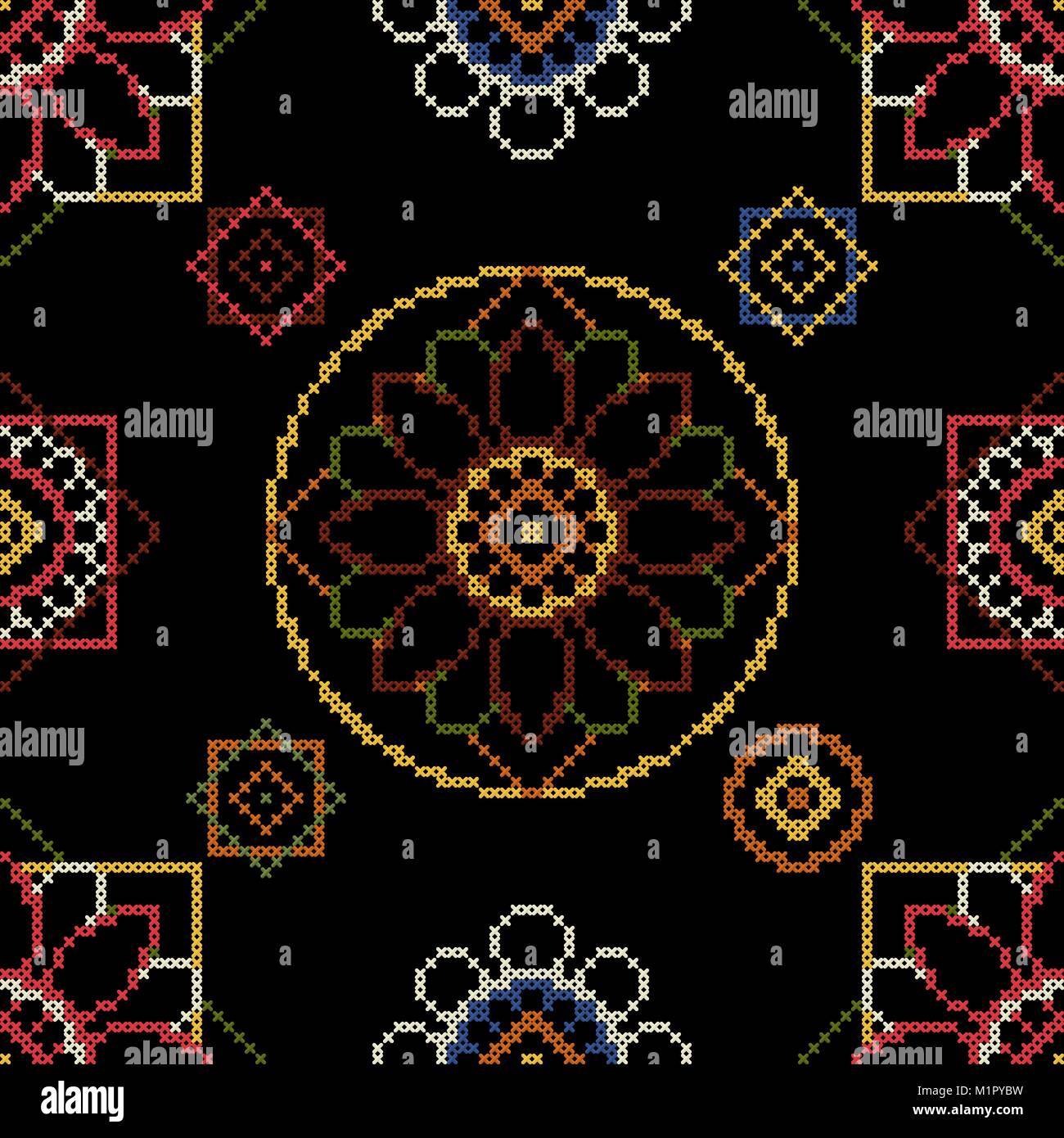 Abstract embroidery vector illustration Stock Vector Image & Art - Alamy