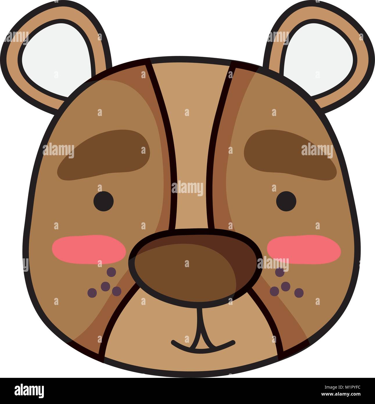 smile bear head wild animal Stock Vector Image & Art - Alamy