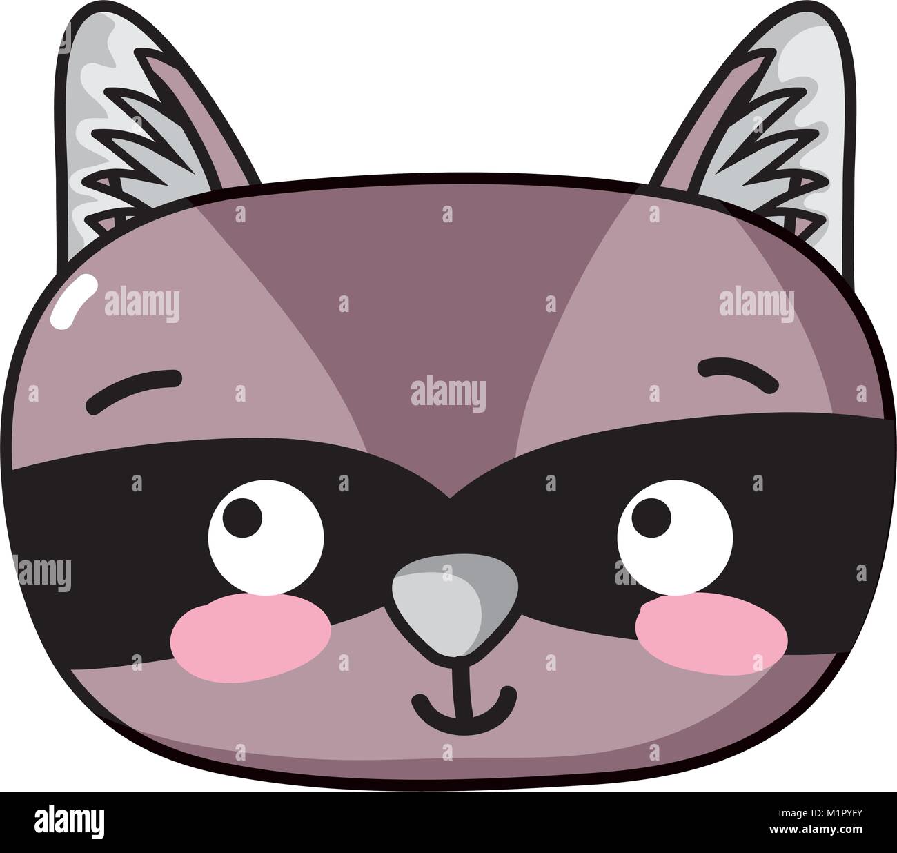 surprised raccoon head wild animal Stock Vector Image & Art - Alamy