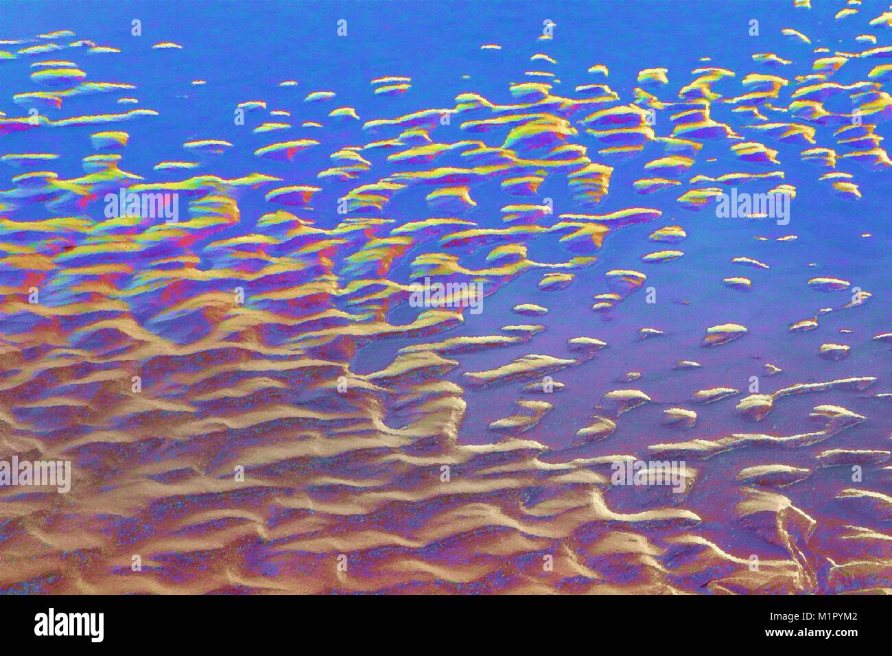 Patterns in sand, multi-coloured Stock Photo - Alamy