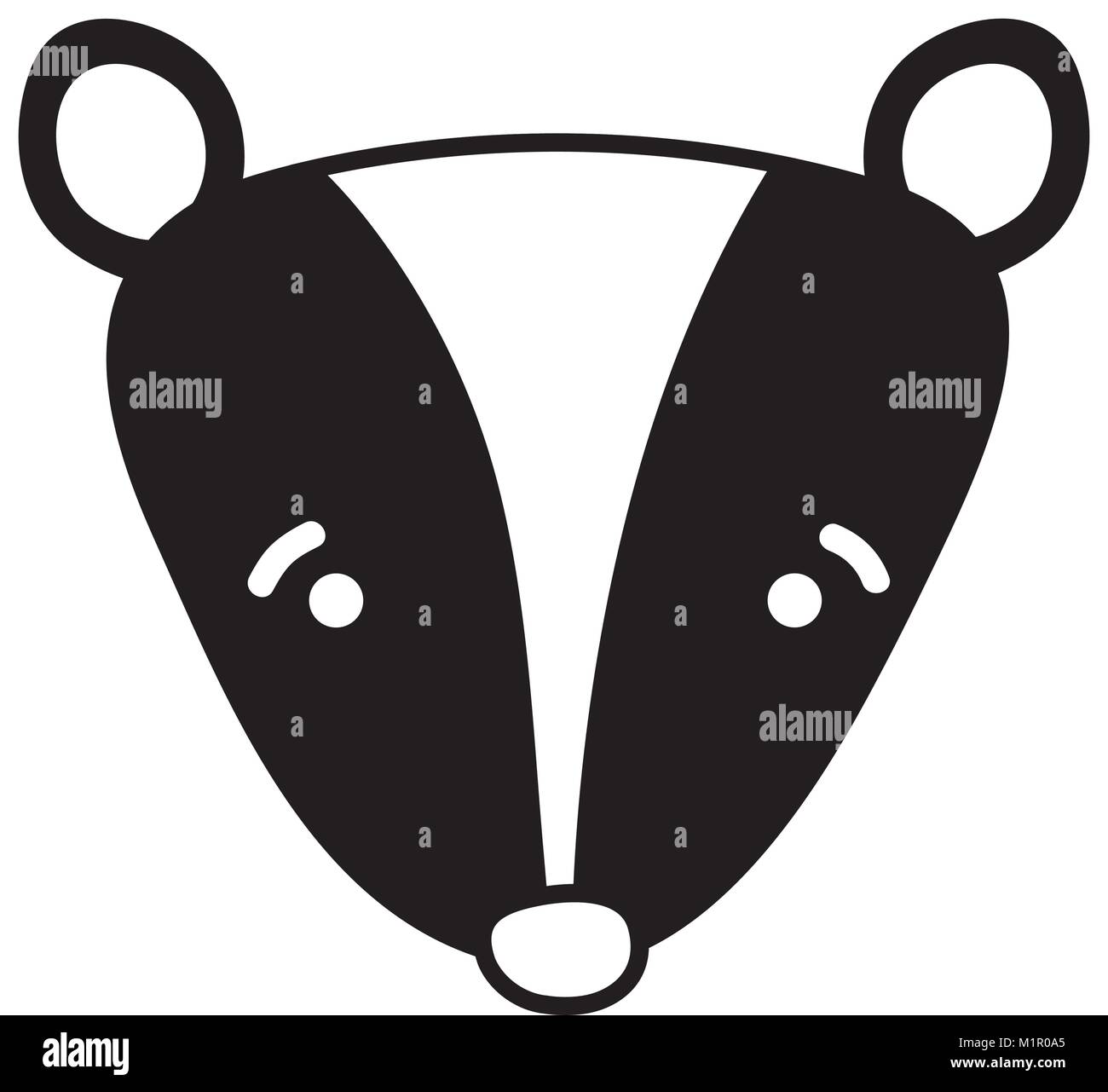 silhouette sad skunk head wild animal Stock Vector Image & Art - Alamy