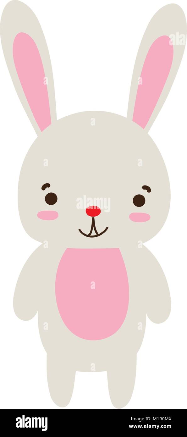 colorful cute and happy rabbit wild animal Stock Vector Image & Art - Alamy