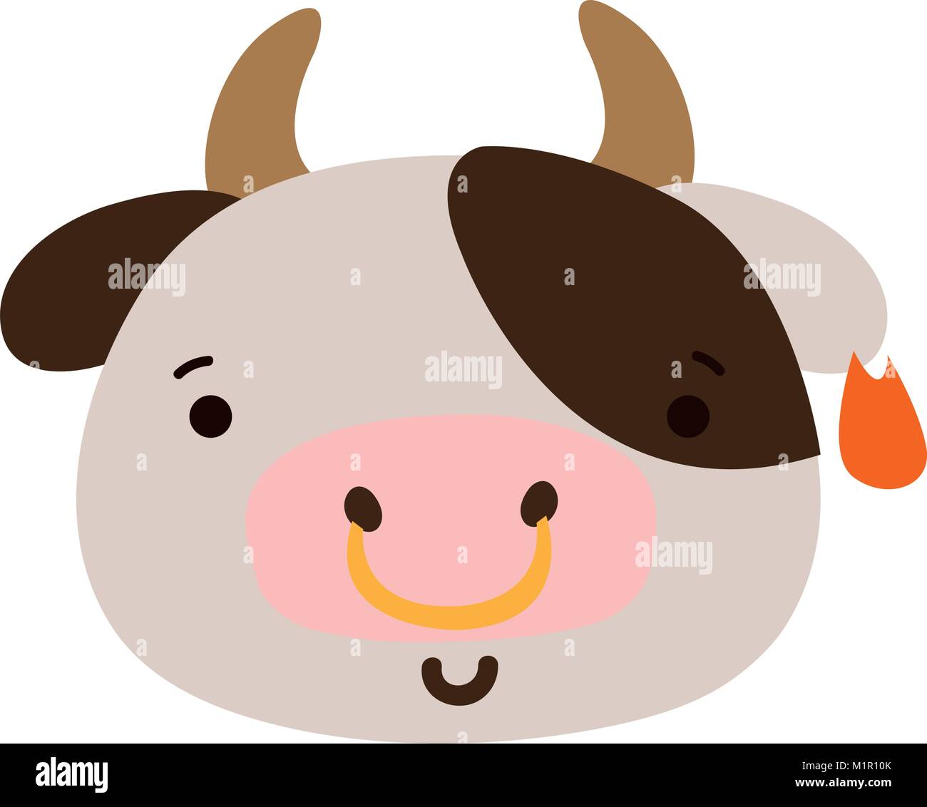 Pretty cow head Stock Vector Images - Alamy