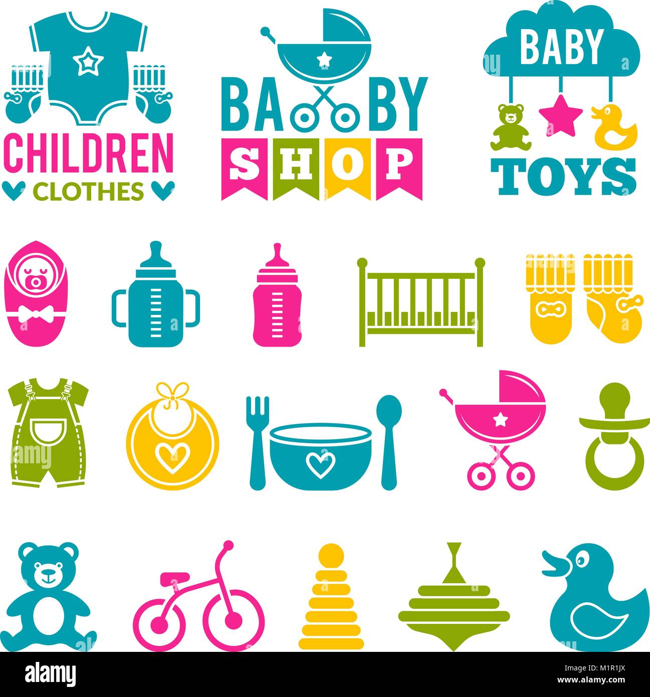 set of children icons Stock Vector Image & Art - Alamy