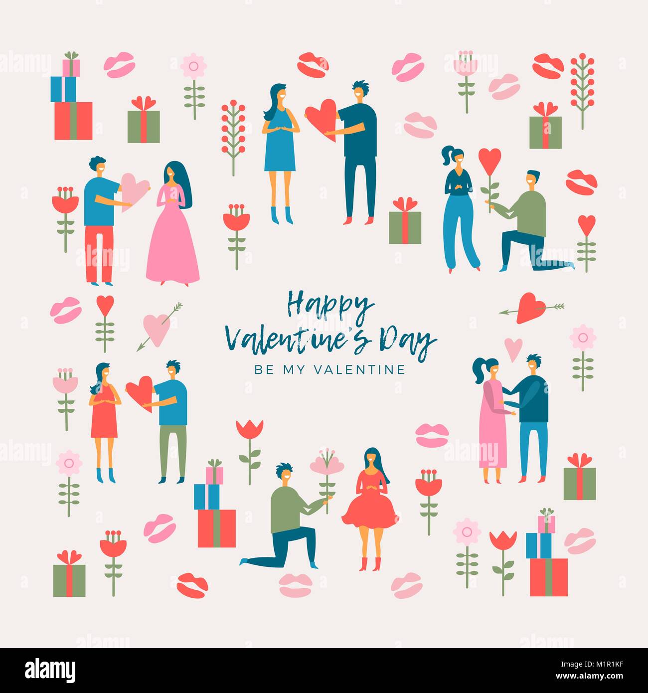 Valentines day. Adult couples Stock Vector Image & Art - Alamy