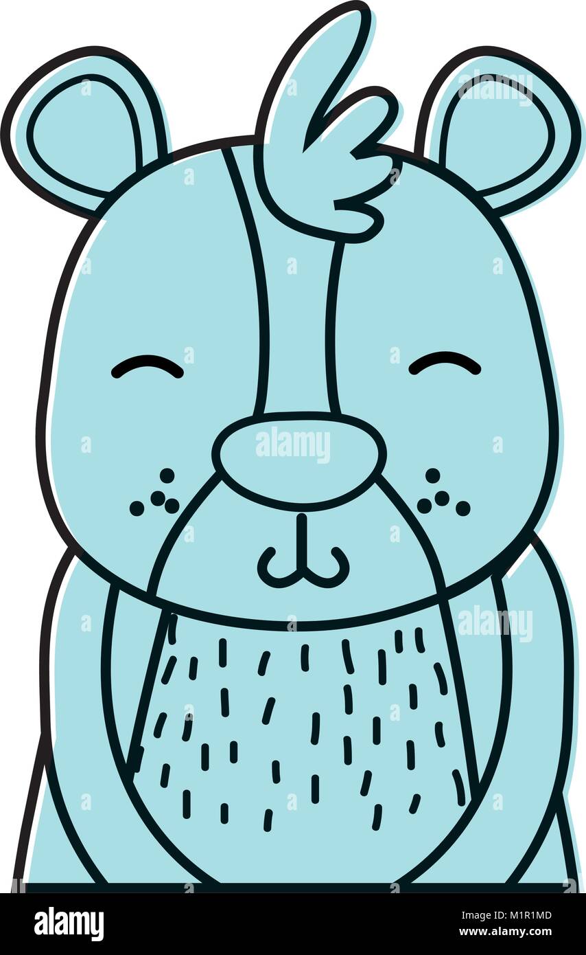 color adorable and smile bear wild animal Stock Vector Image & Art - Alamy