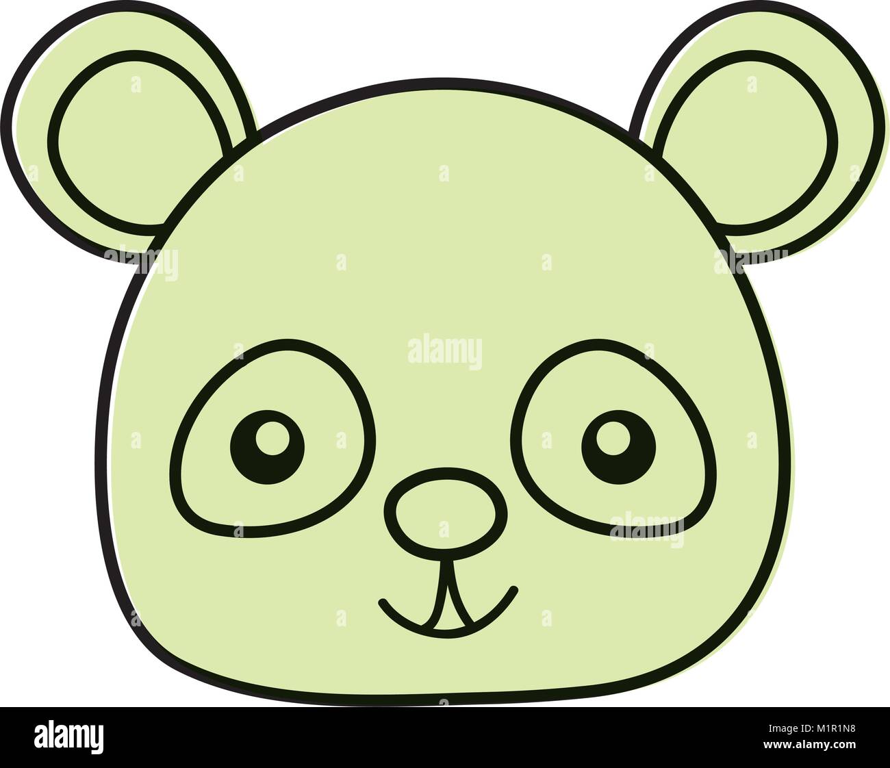 color happy panda head wild animal Stock Vector Image & Art - Alamy