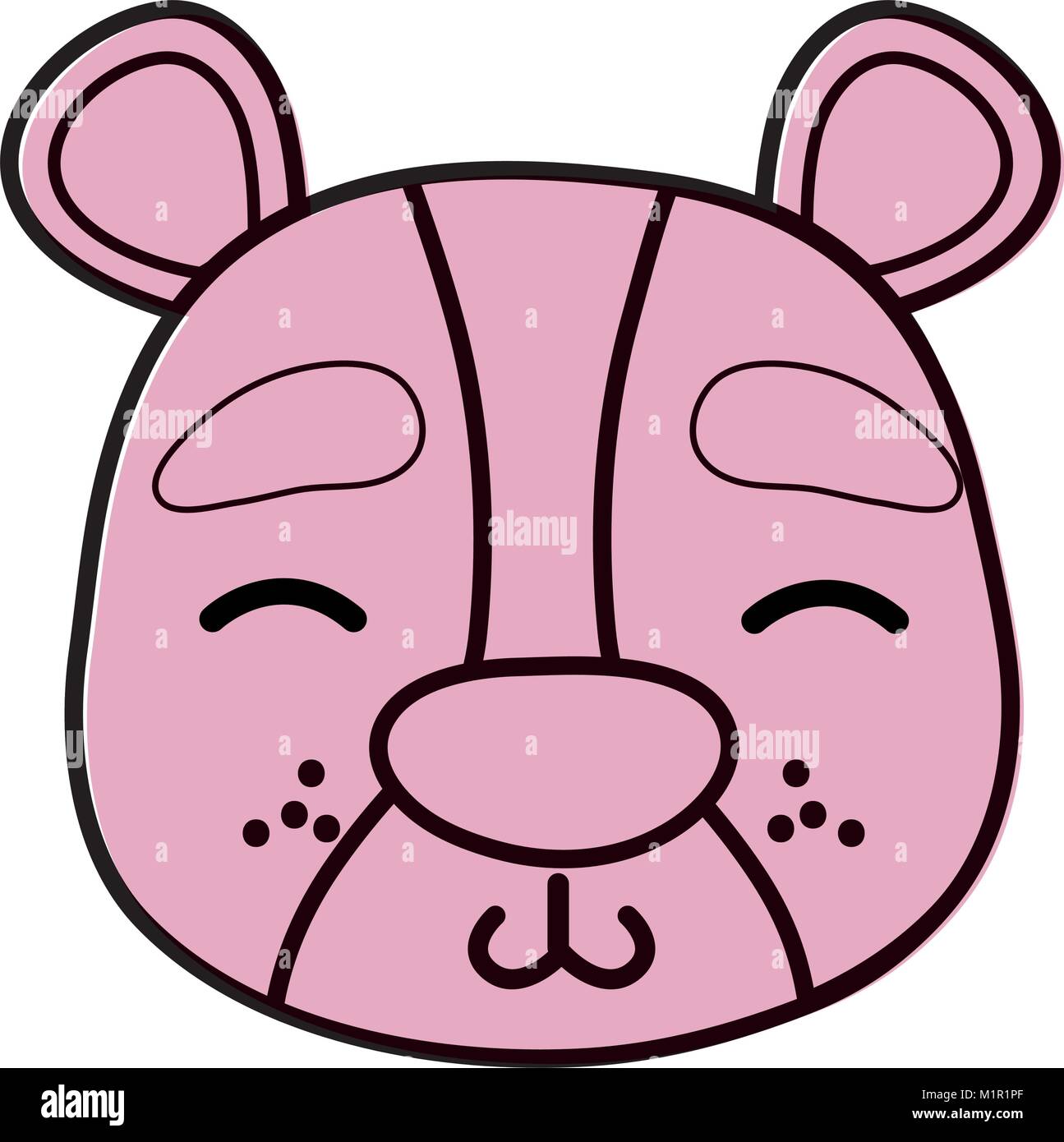 color shy bear head wild animal Stock Vector Image & Art - Alamy