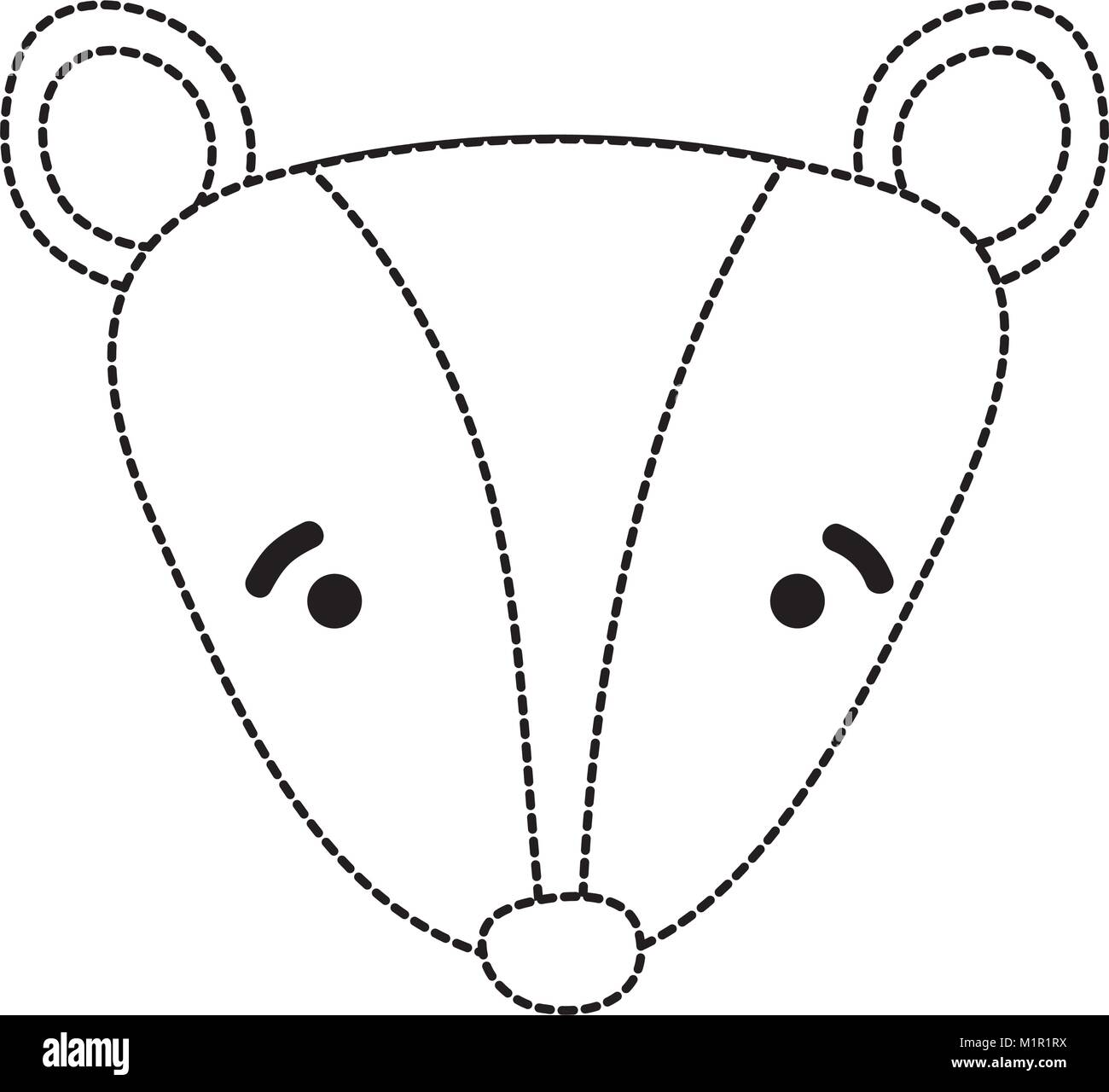 dotted shape sad skunk head wild animal Stock Vector Image & Art - Alamy