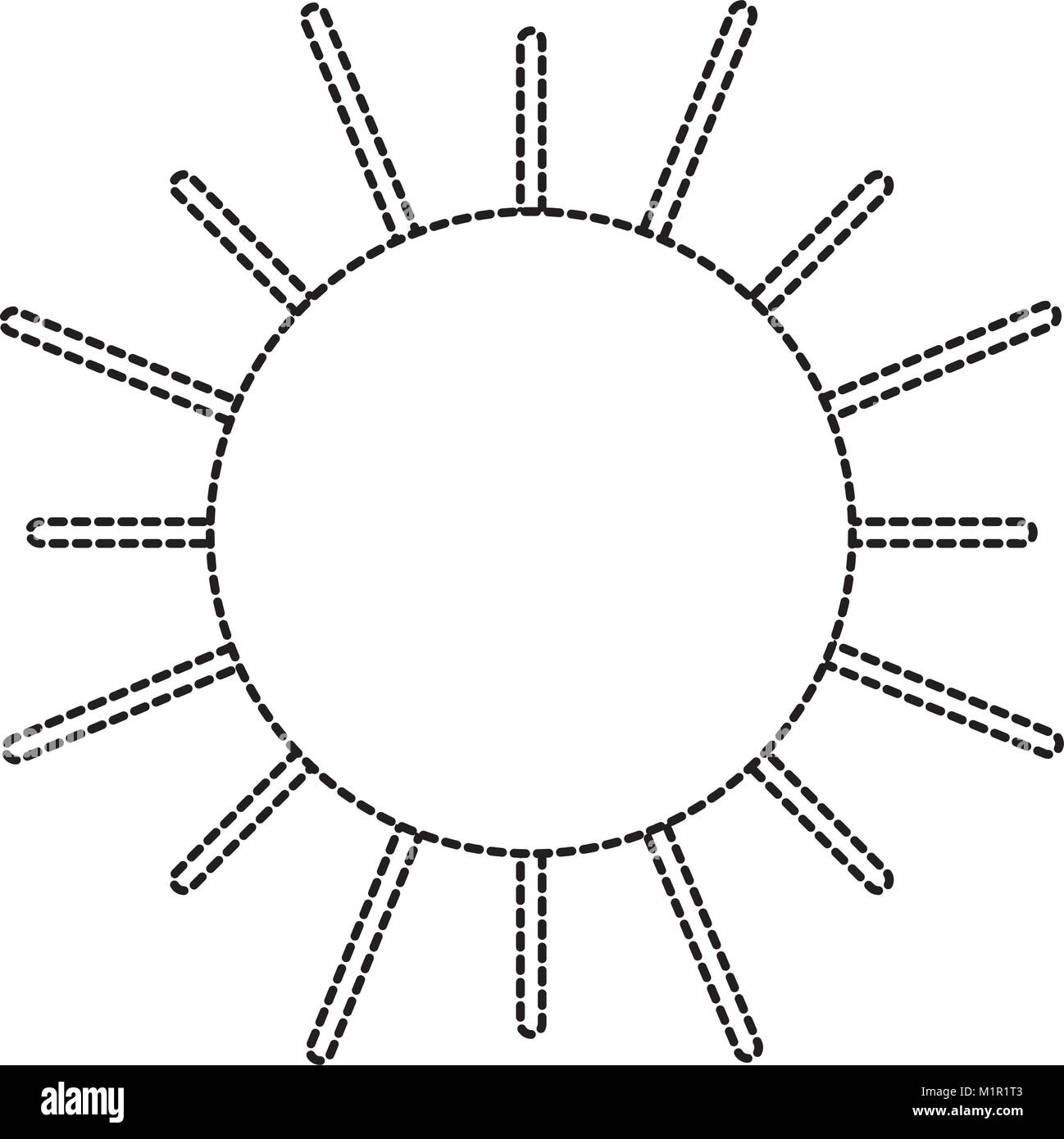 dotted shape flat sun with lights ray Stock Vector Image & Art - Alamy