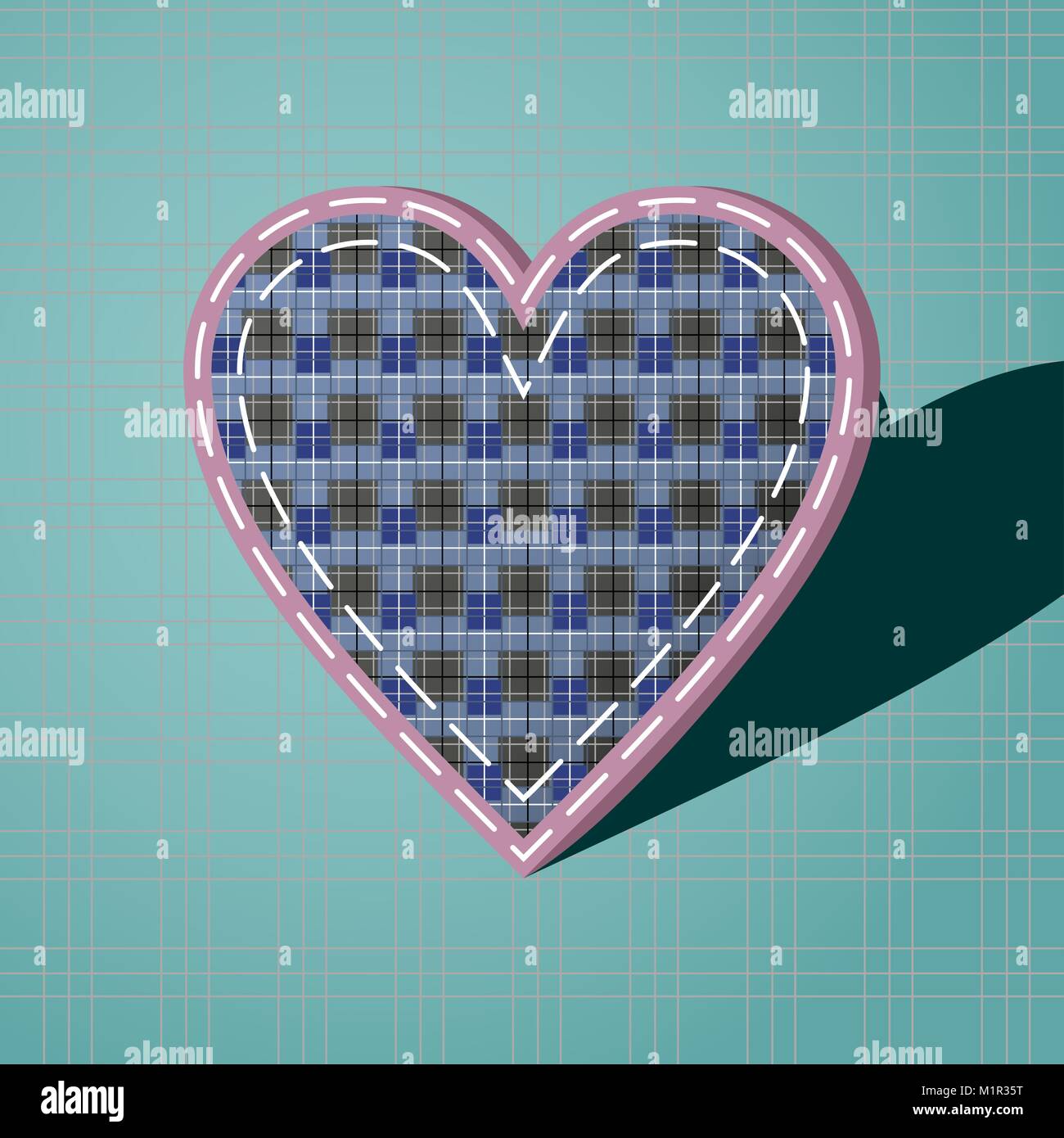 Heart with a checkered pattern Stock Vector Image & Art - Alamy