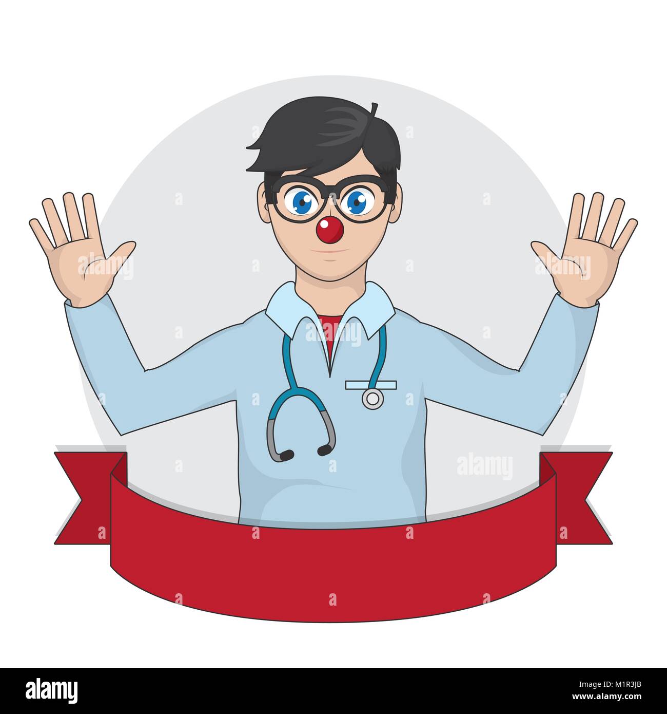 Clown doctor cartoon design Stock Vector Image & Art - Alamy