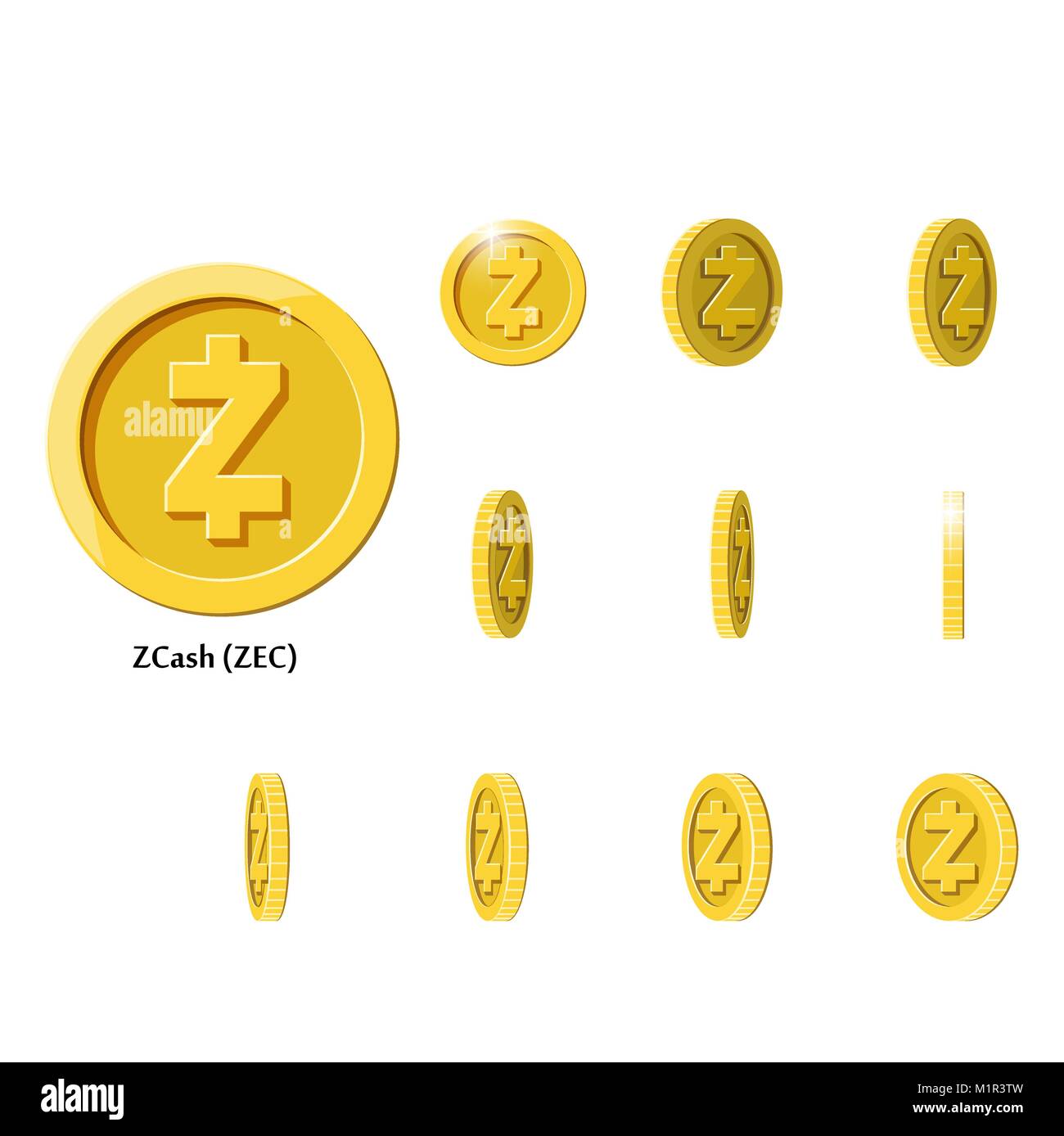 Gold coin flip vector hi-res stock photography and images - Alamy