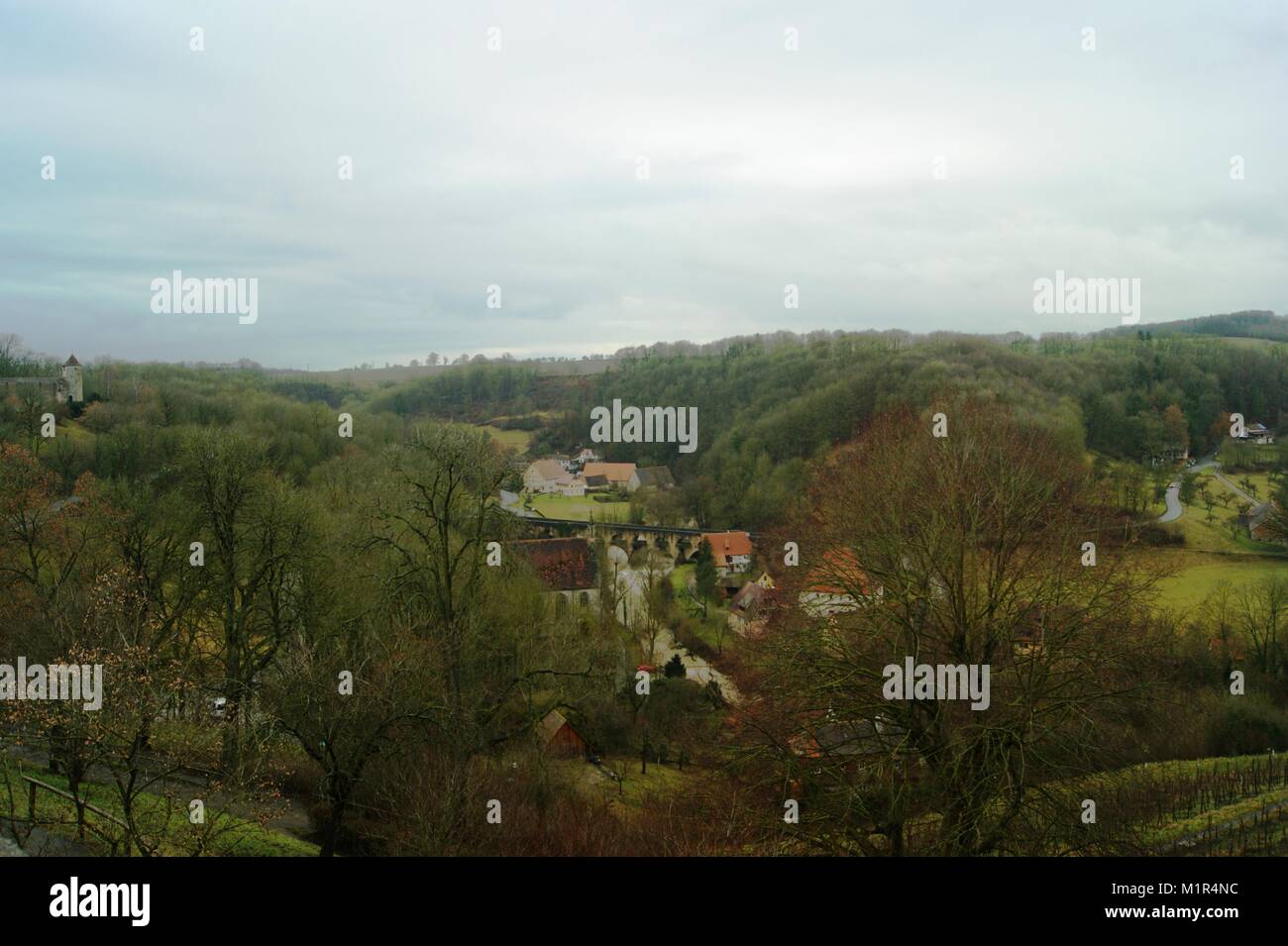 The rolling hills around Rothenburg, Germany Stock Photo - Alamy