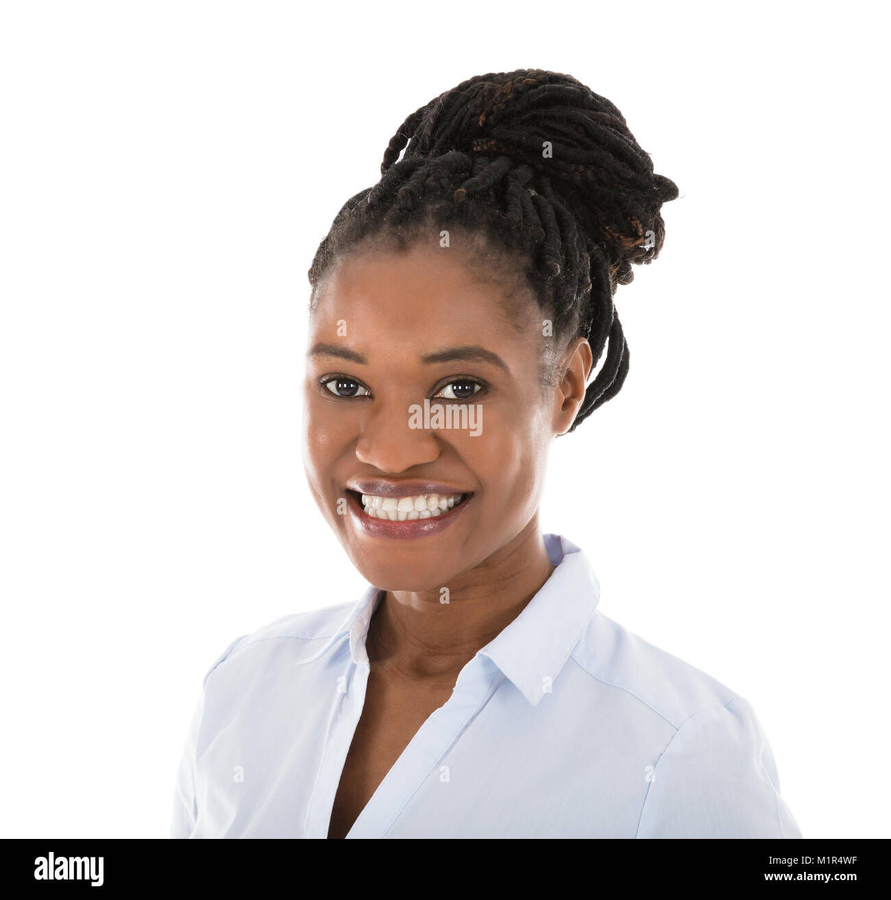 Standing lady in white white background hi-res stock photography and ...