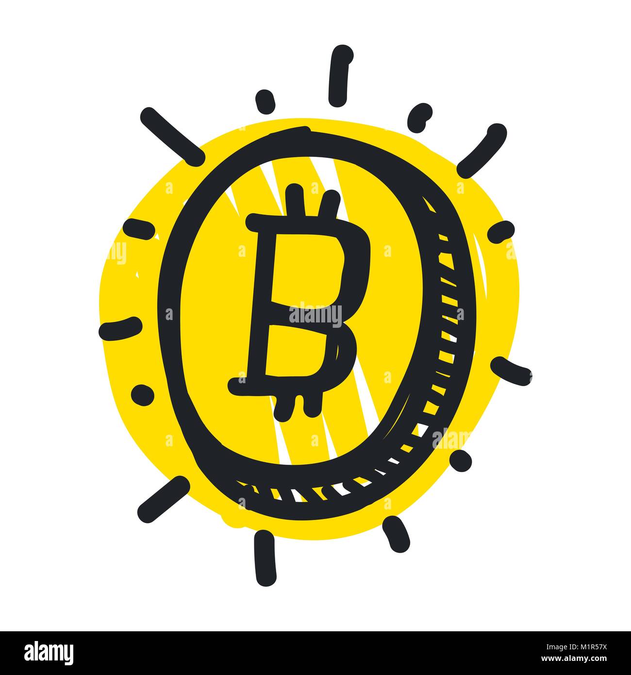 Vector abstract illustration bitcoin technology Stock Vector Image ...