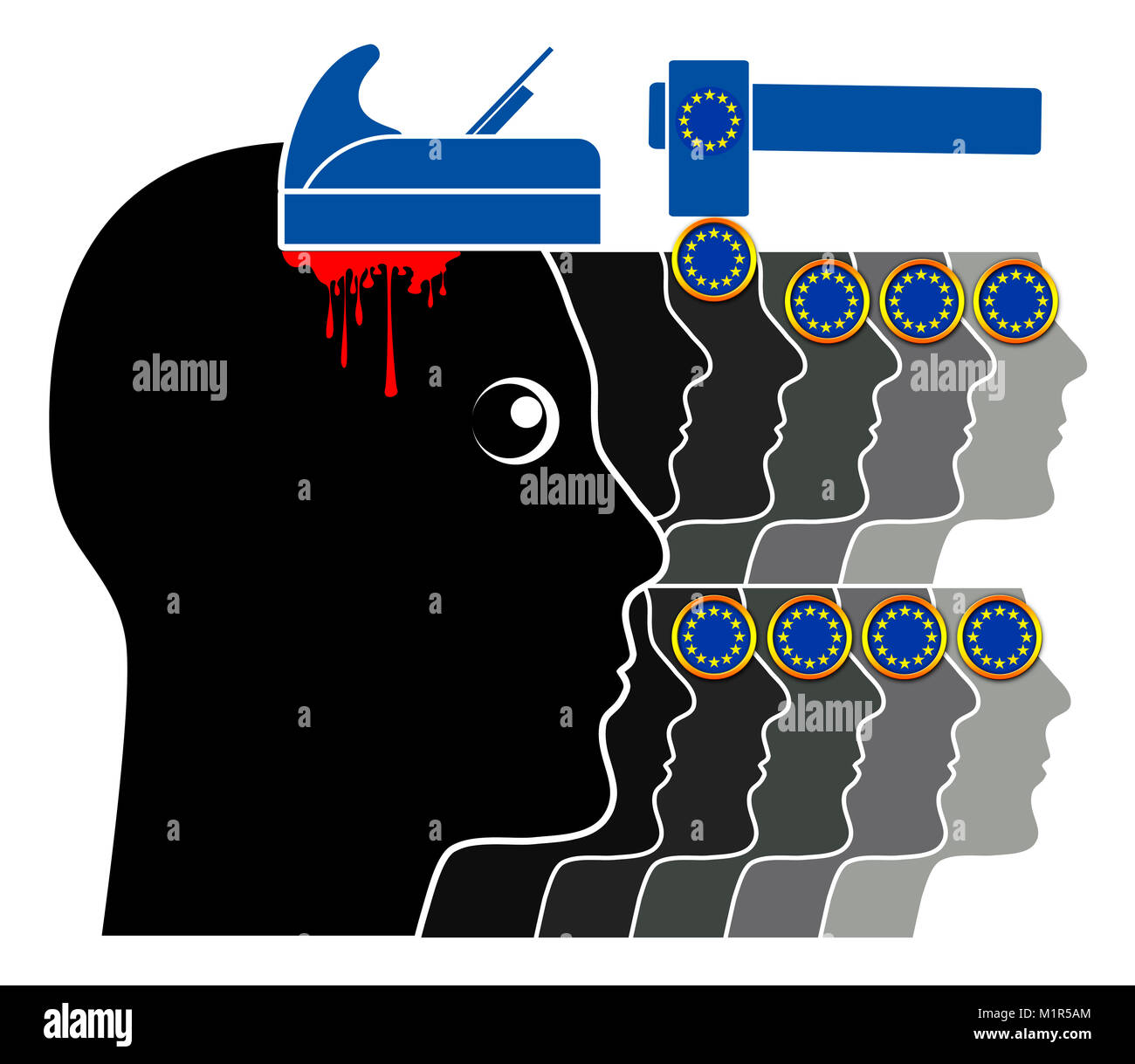 Satirical illustration of the political conflict within the EU Stock ...