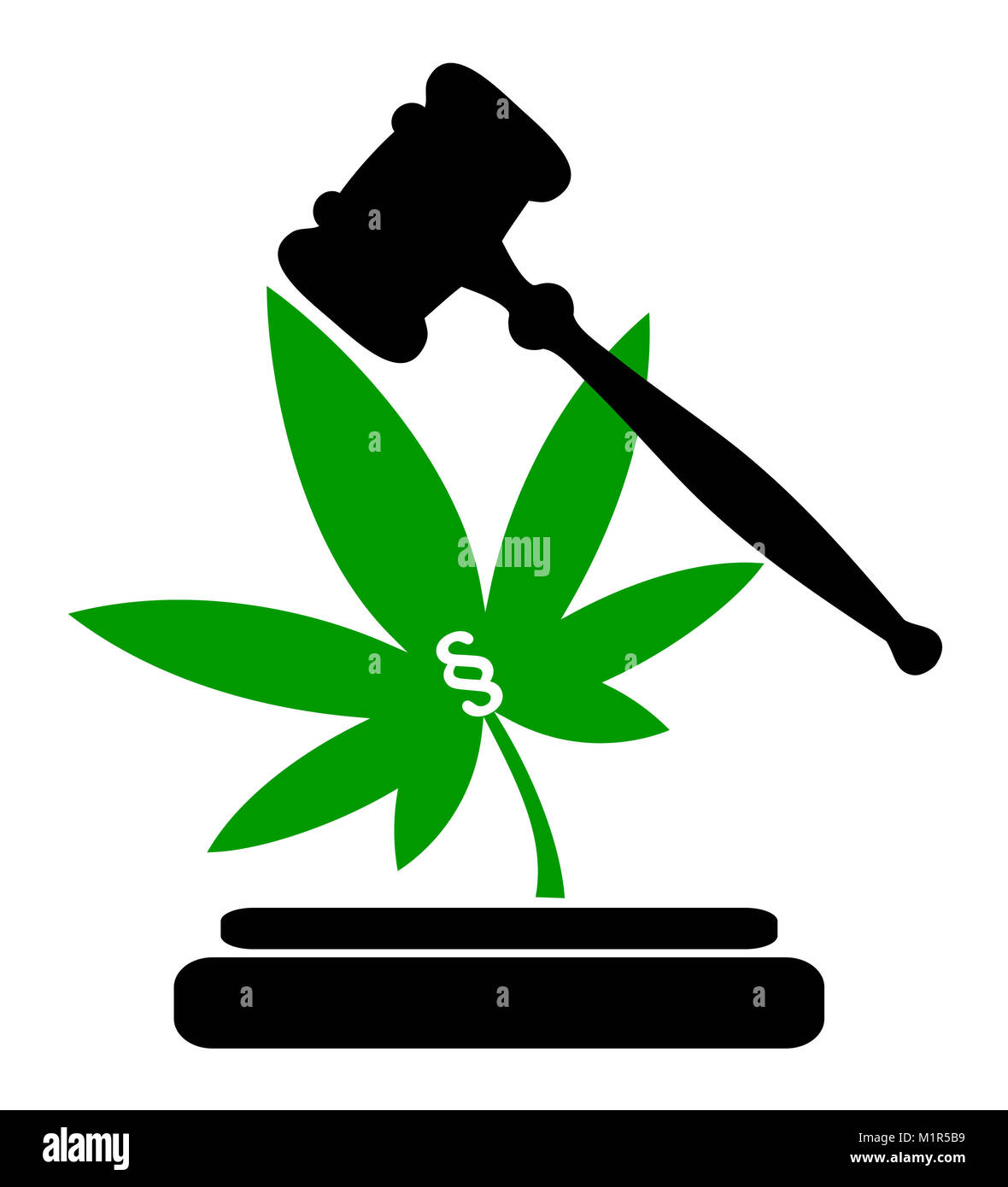 Concept sign for marijuana laws, to make the use of weed legal or ...