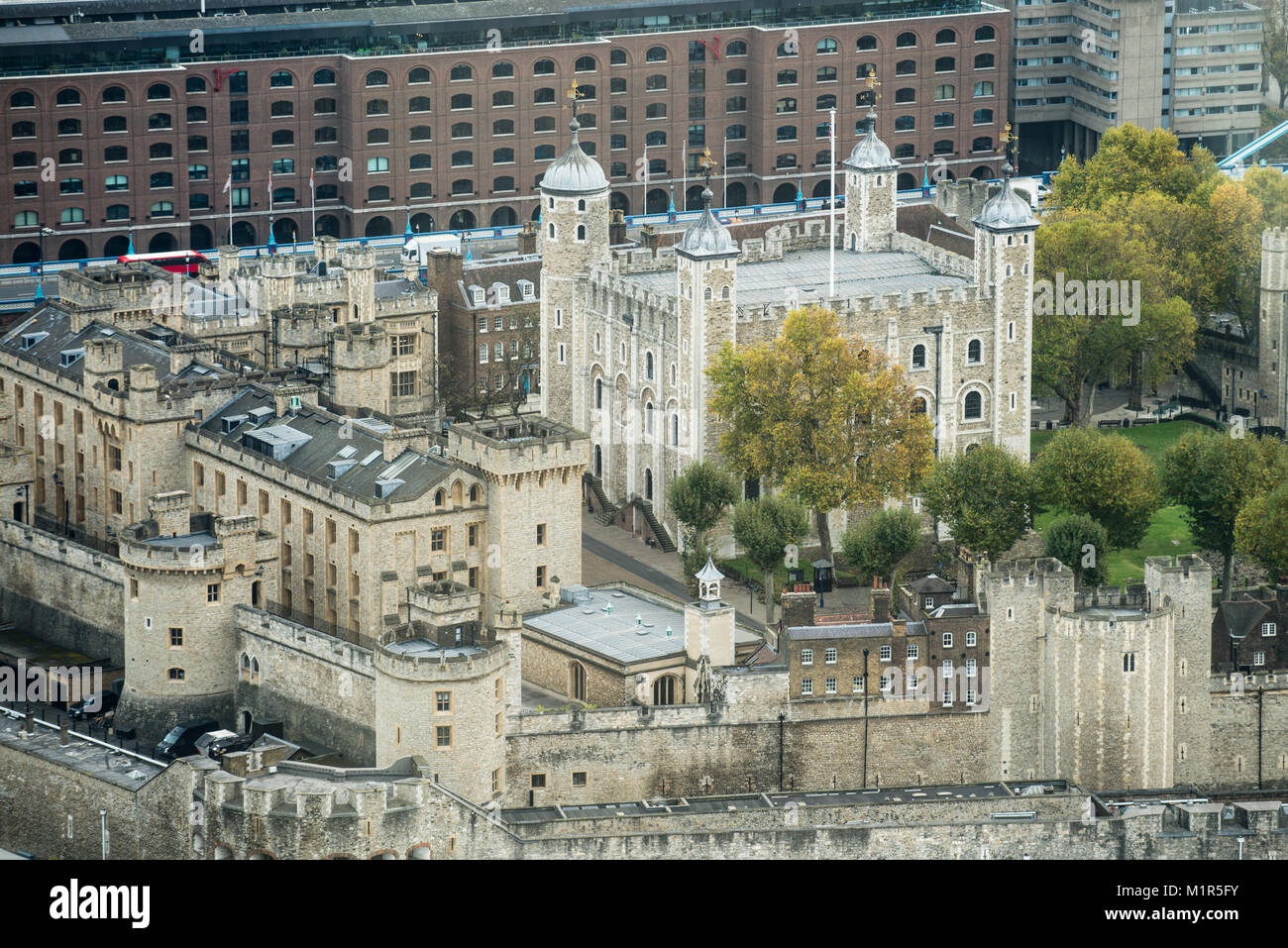 High Angle View Of Historic Tower Of London Stock Photo - Alamy