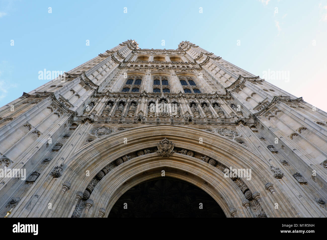 This is the Victoria Tower, part of the Palace of Westminster. It ...
