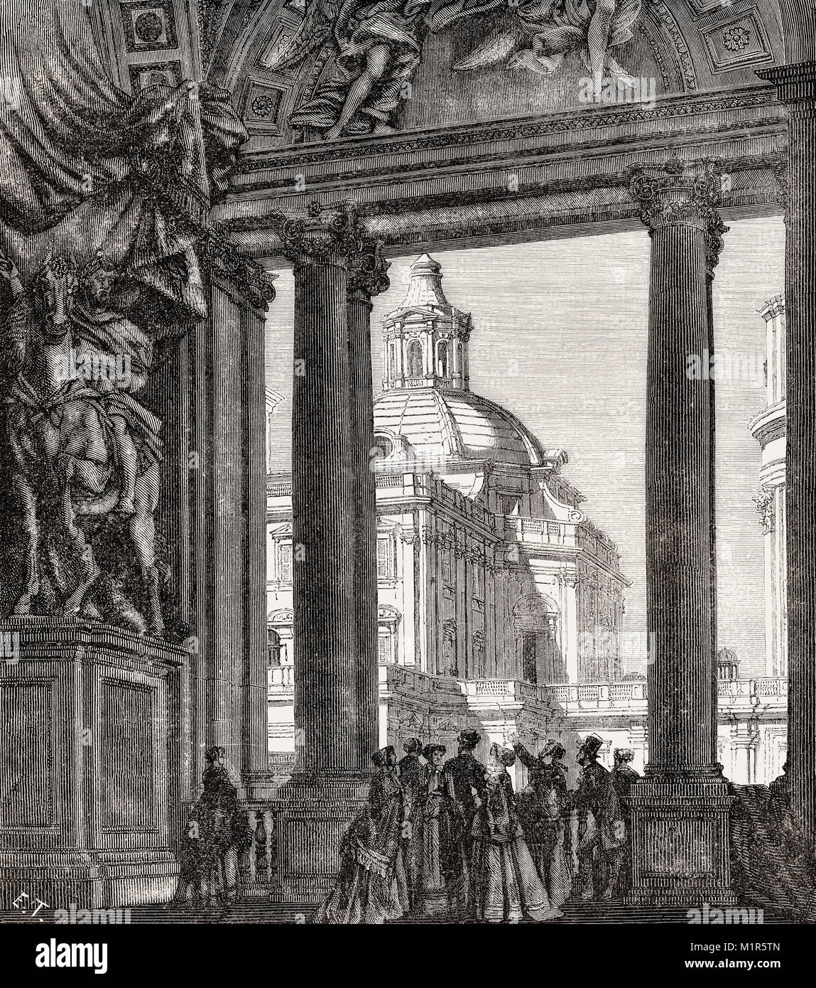 The Papal Basilica of St. Peter, Vatican City, Rome, Italy, 19th ...