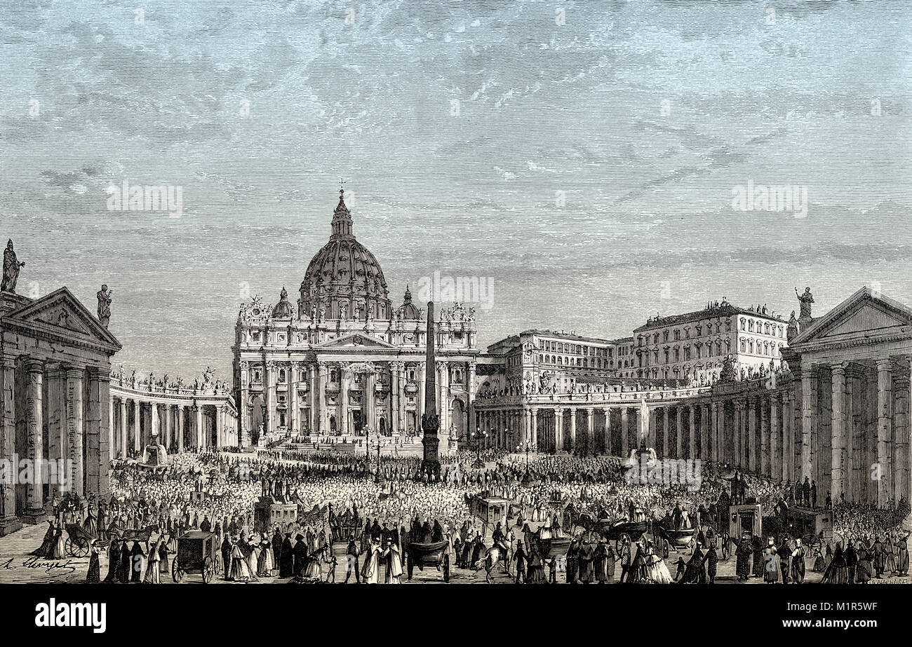 The Papal Basilica of St. Peter in the Vatican and St. Peter's Square ...