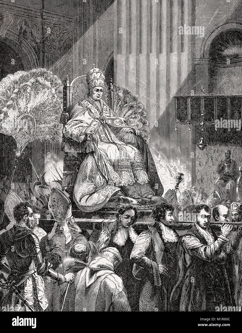 Pope Pius IX, Vatican, Rome, Italy, 19th Century Stock Photo - Alamy