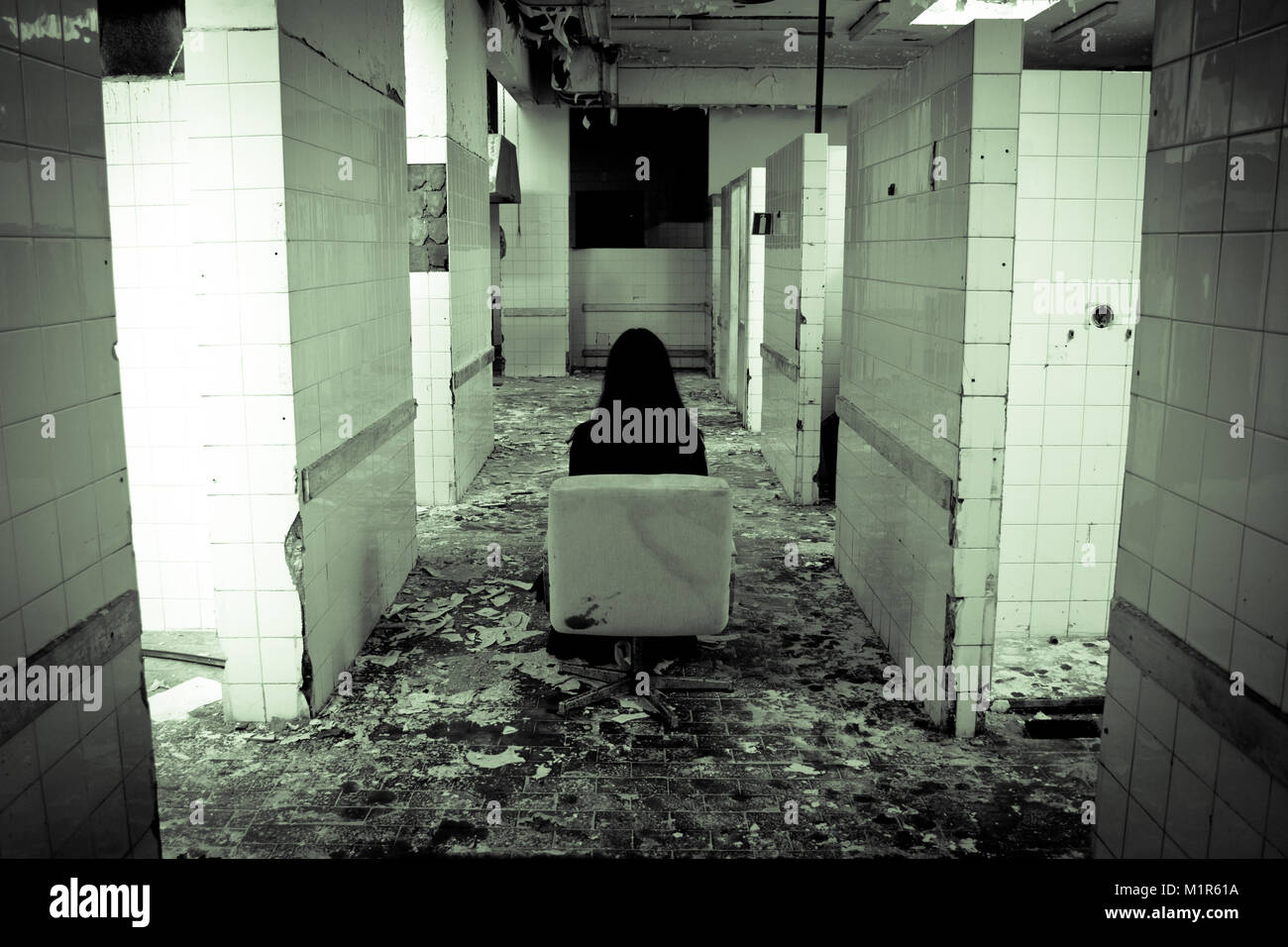 Horror Scene of a scary woman Stock Photo - Alamy