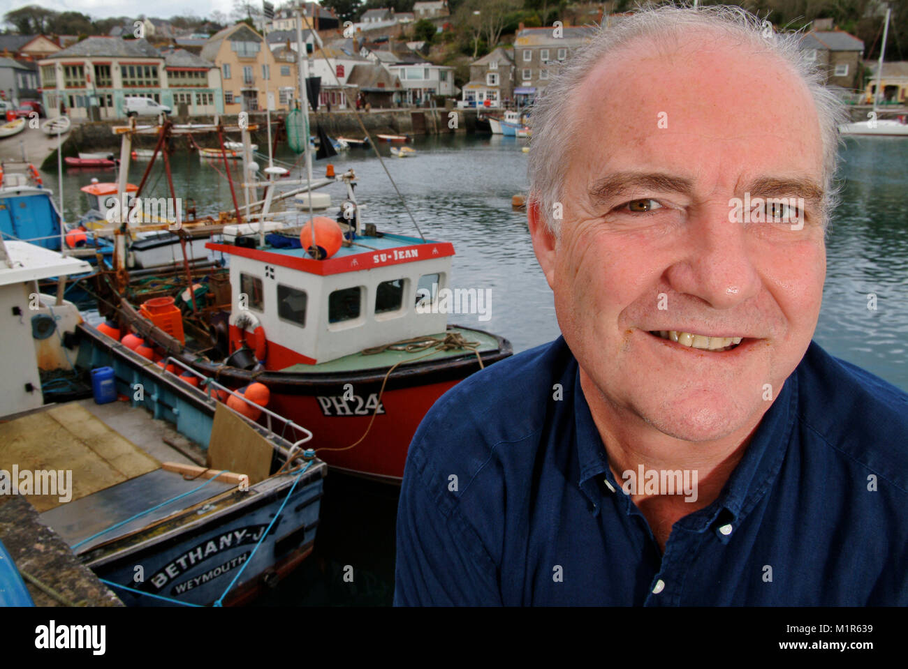Chef/restaurateur Rick Stein in Padstow, Cornwall harbour and outside ...
