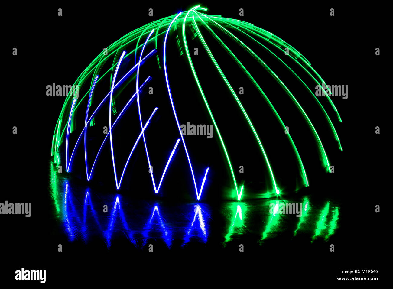 Art effects with spinning coloured lights Stock Photo - Alamy