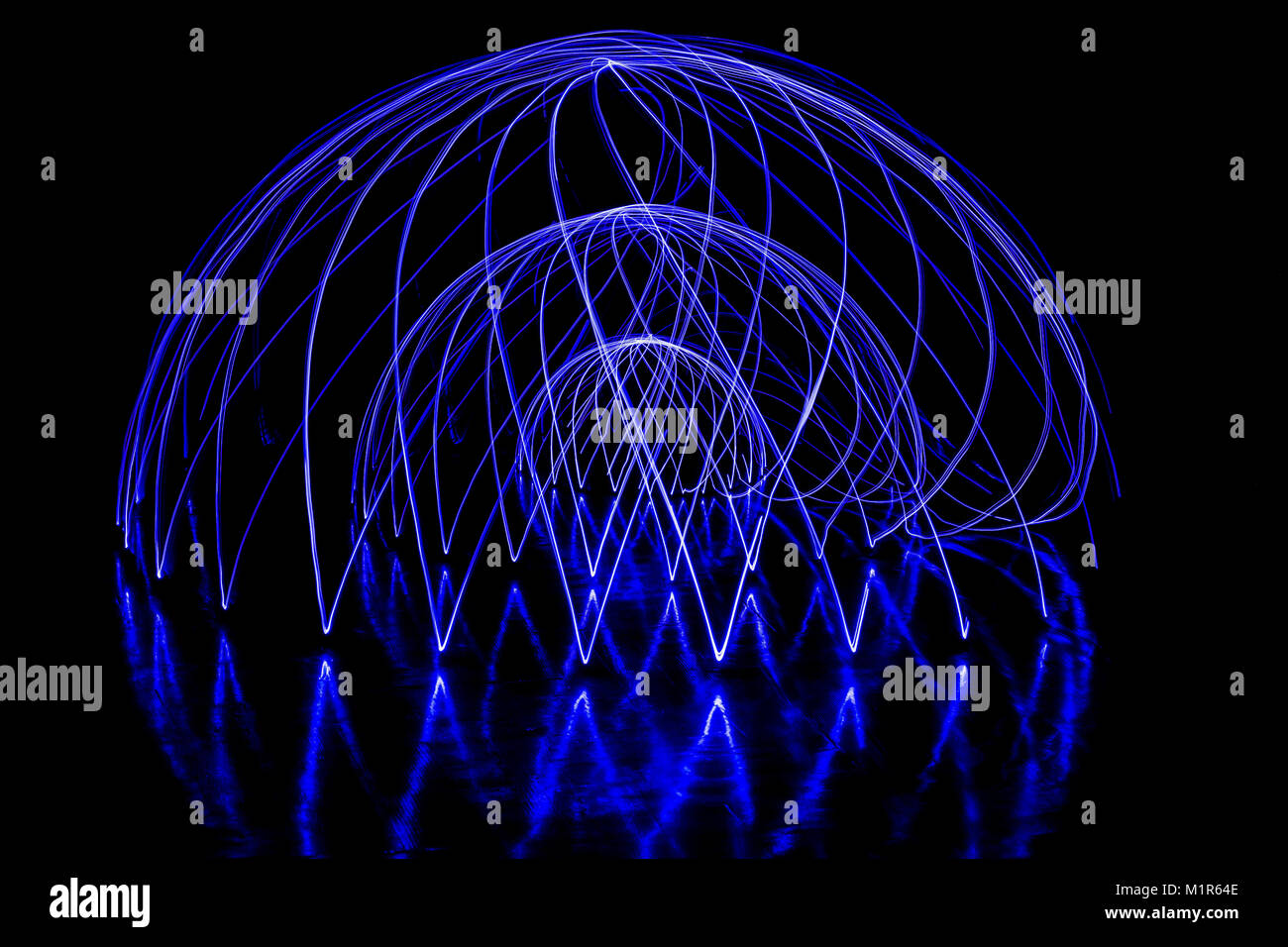 Art effects with spinning coloured lights Stock Photo - Alamy