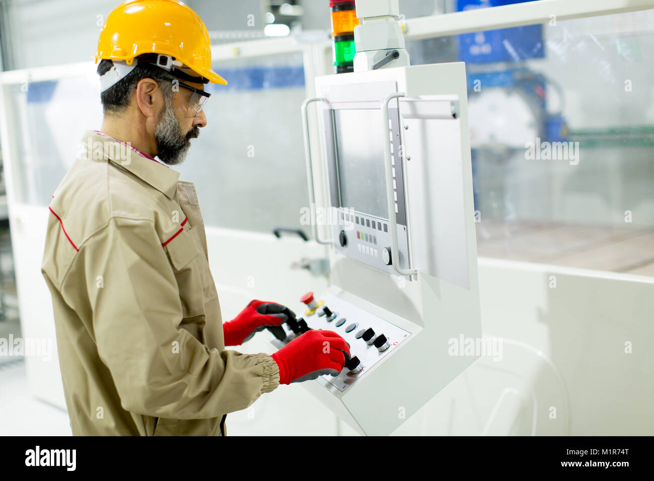 Man factory processing wood hi-res stock photography and images - Alamy
