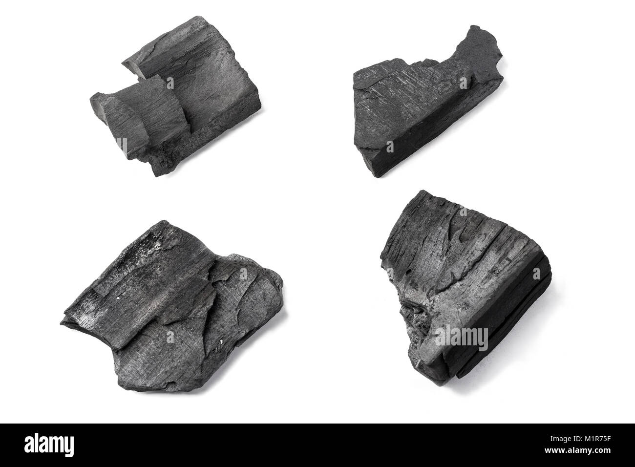 coal isolated on white background Stock Photo - Alamy