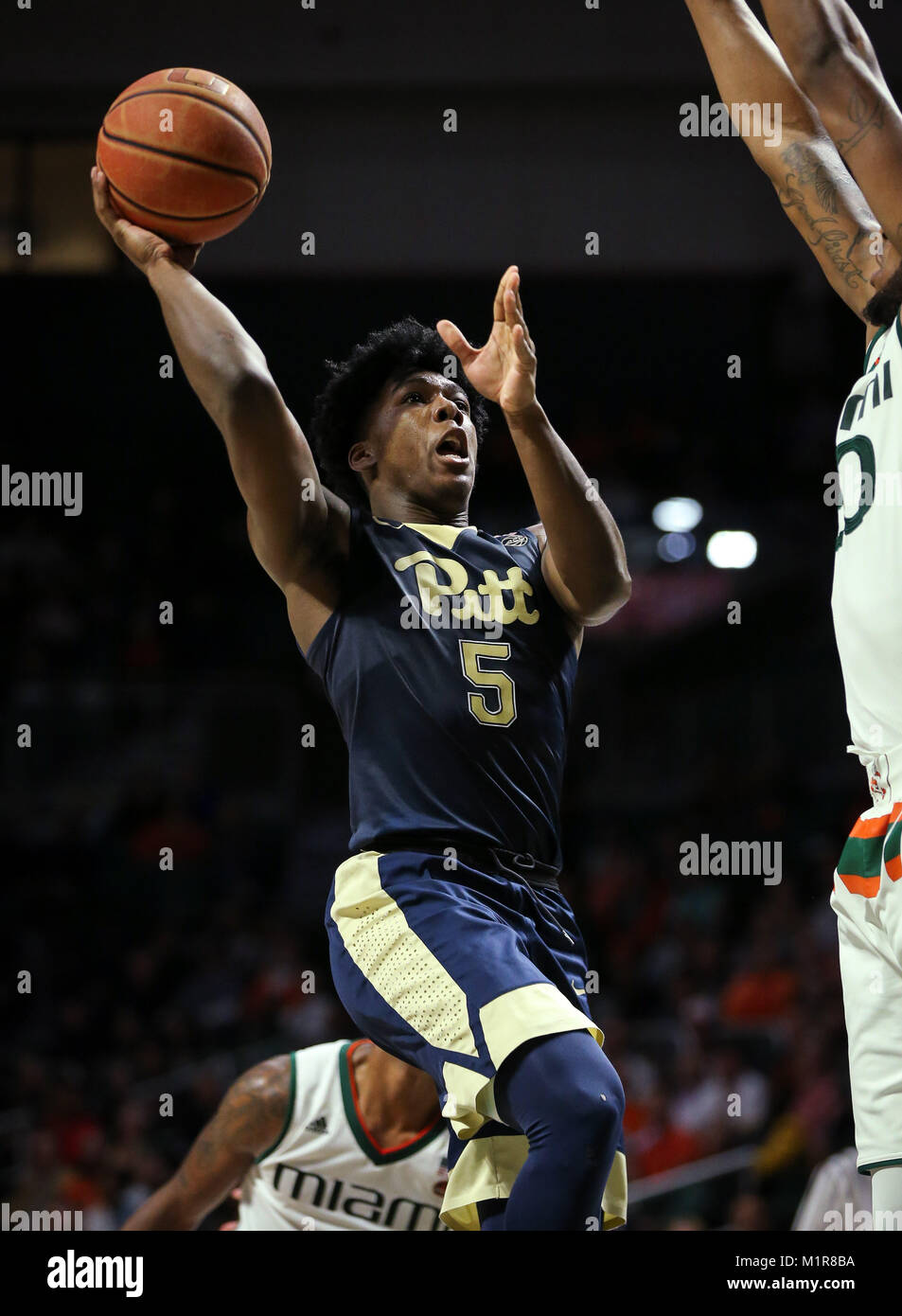 Coral Gables, Florida, USA. 31st Jan, 2018. Pittsburgh Panthers guard ...
