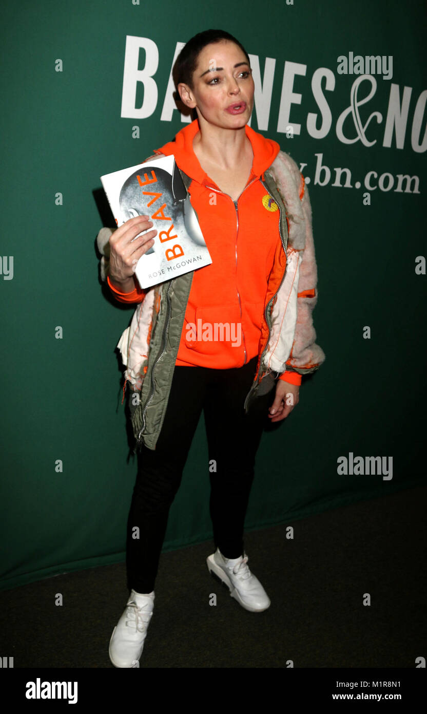 New York City, New York, USA. 31st Jan, 2018. Actress, activist ROSE ...