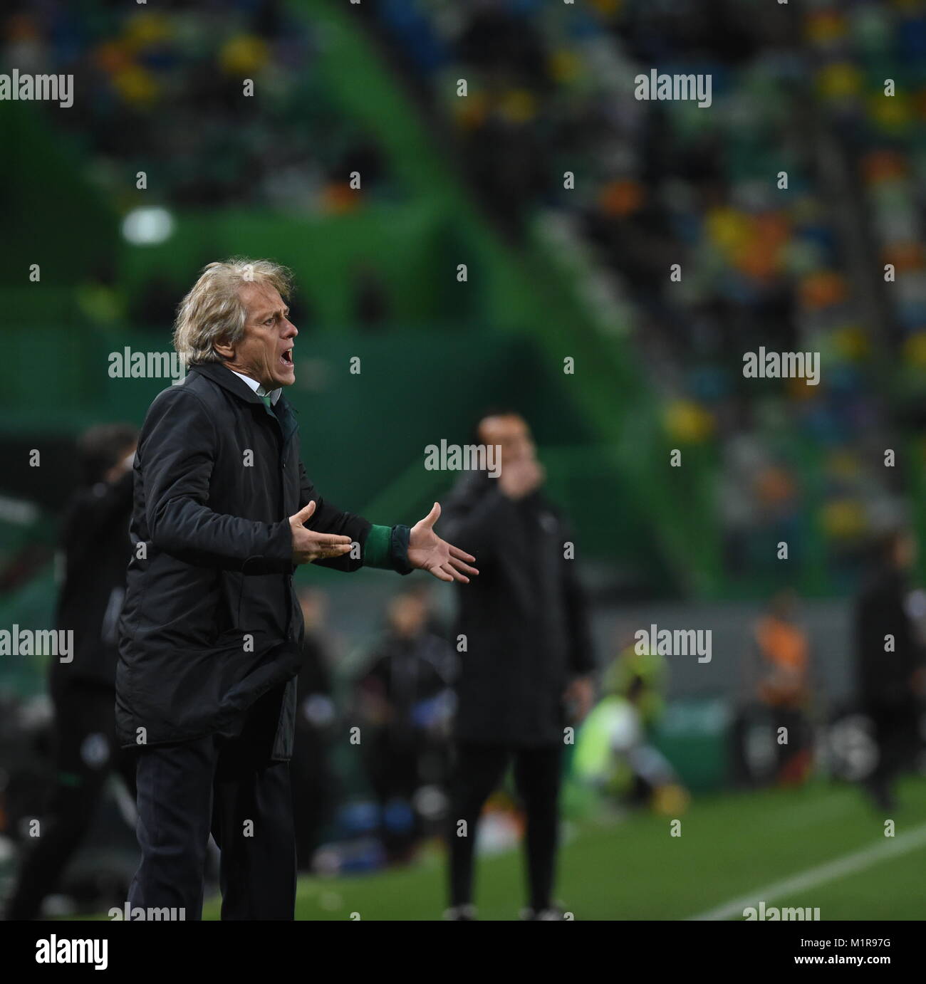 Lisbon, Portugal. 31st Jan, 2018. Sporting's head coach Jorge Jesus ...
