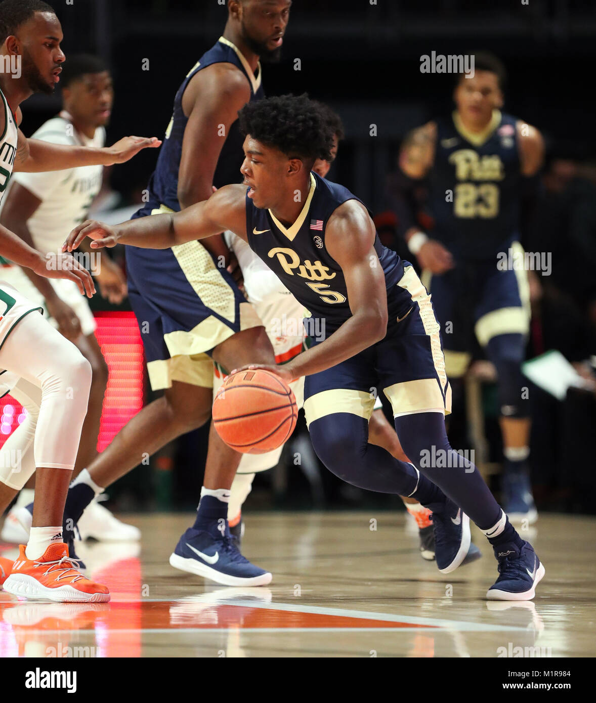 Coral Gables, Florida, USA. 31st Jan, 2018. Pittsburgh Panthers guard ...
