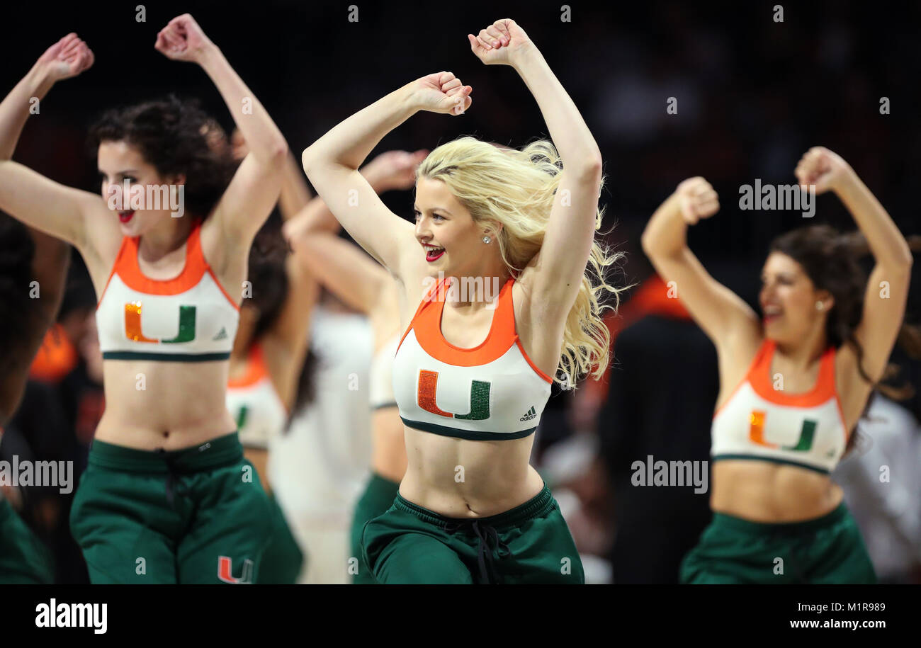 Coral Gables, Florida, USA. 31st Jan, 2018. The Miami Sunsations ...