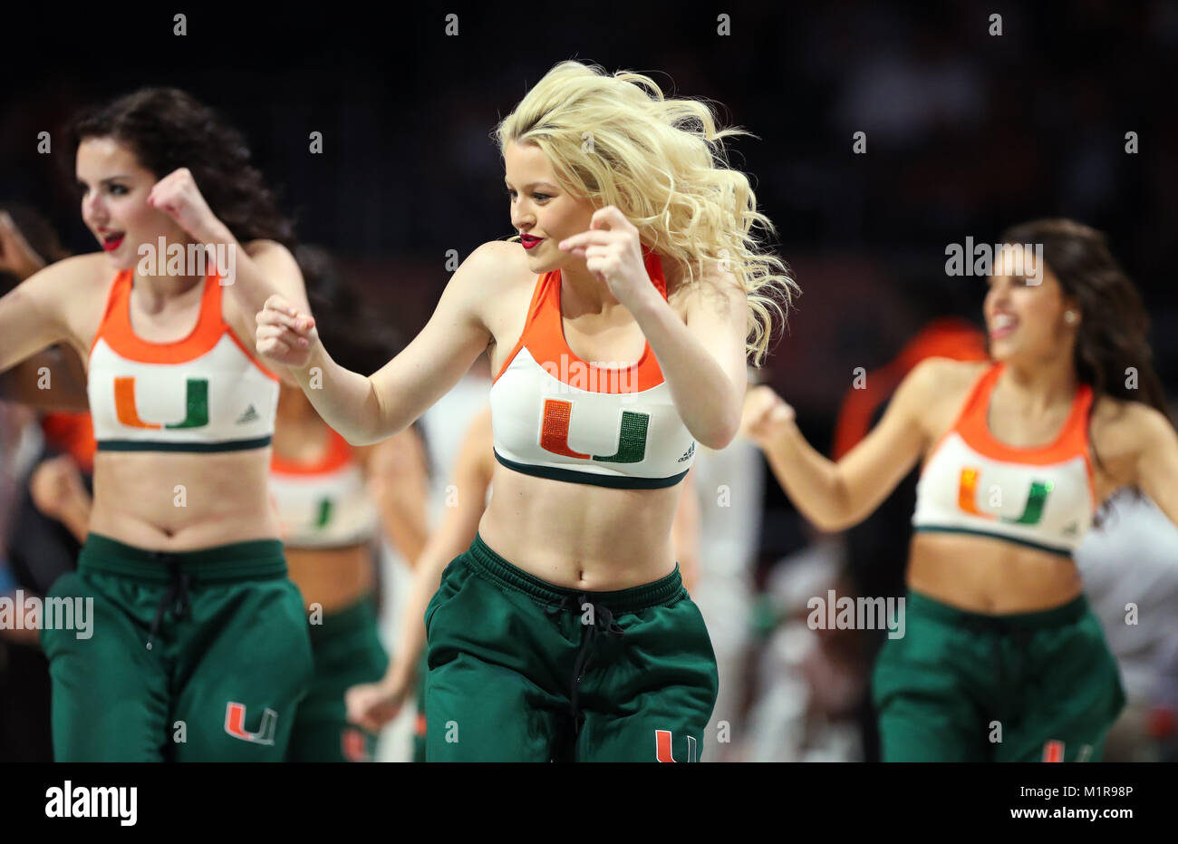 Coral Gables, Florida, USA. 31st Jan, 2018. The Miami Sunsations ...