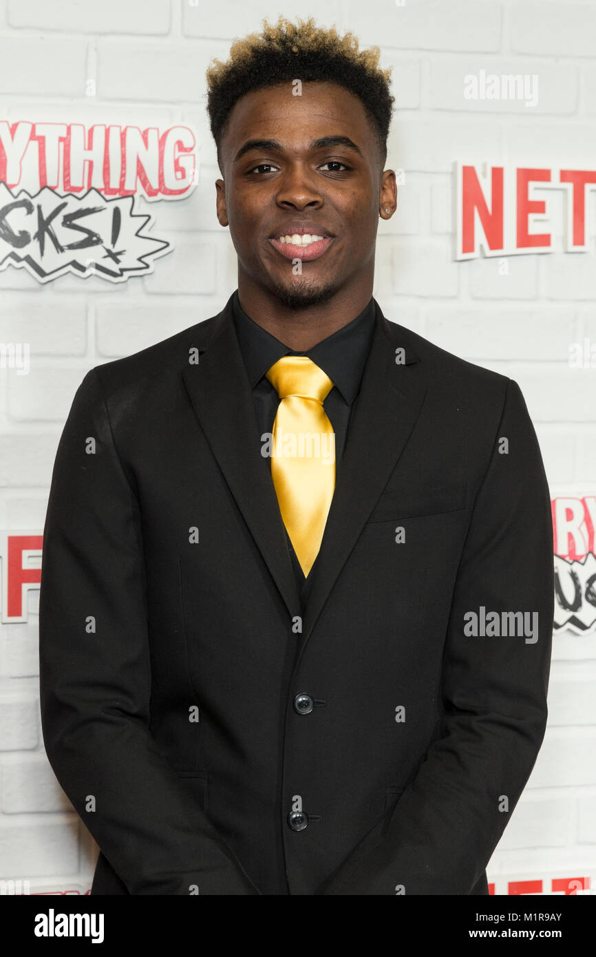 New York, NY - January 31, 2018: Jalon Howard attends Netflix premiere ...