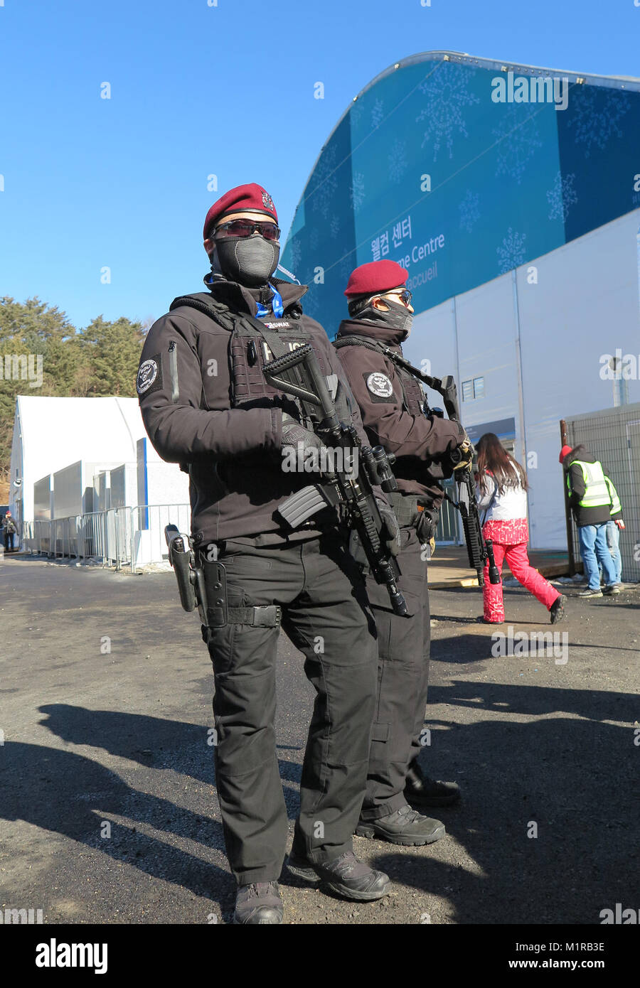 Pyeongchang, South Korea. 1st Feb, 2018. Police officers of a special ...