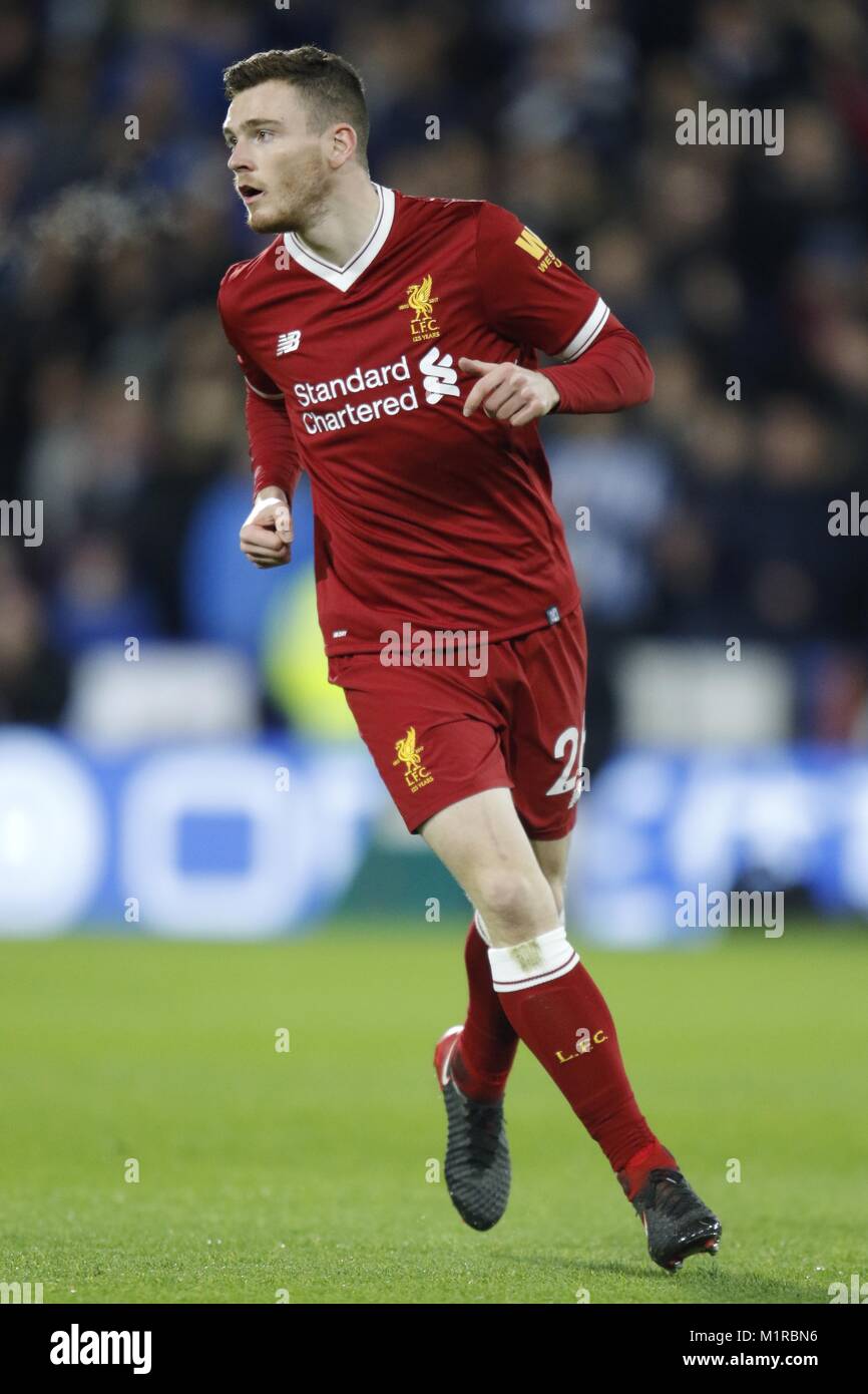 ANDREW ROBERTSON LIVERPOOL FC PREMIER LEAGUE, HUDDERSFIELD TOWN FC V ...