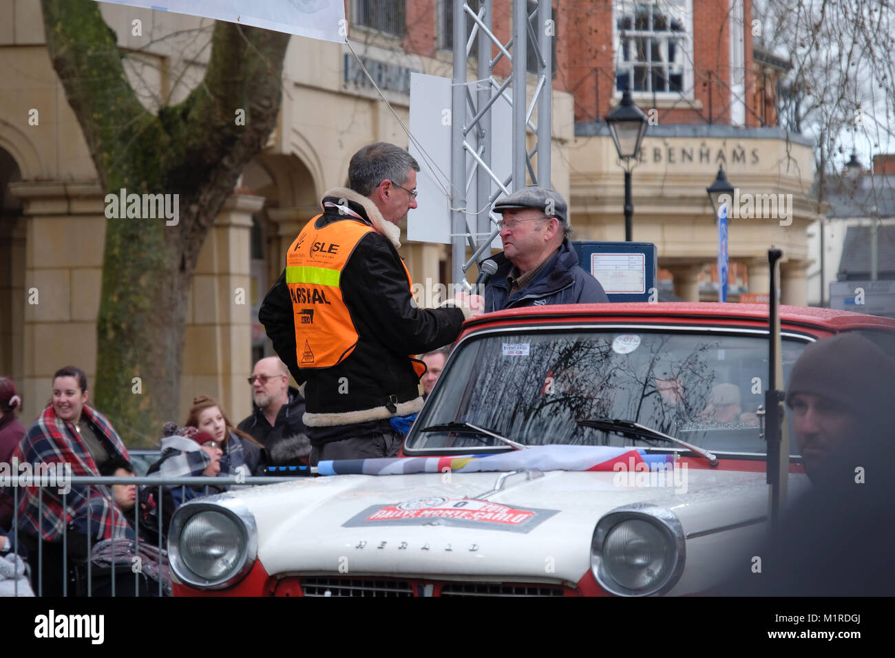 Banbury, UK, 01st February, 2018. Tony Mason is interviewed as town ...