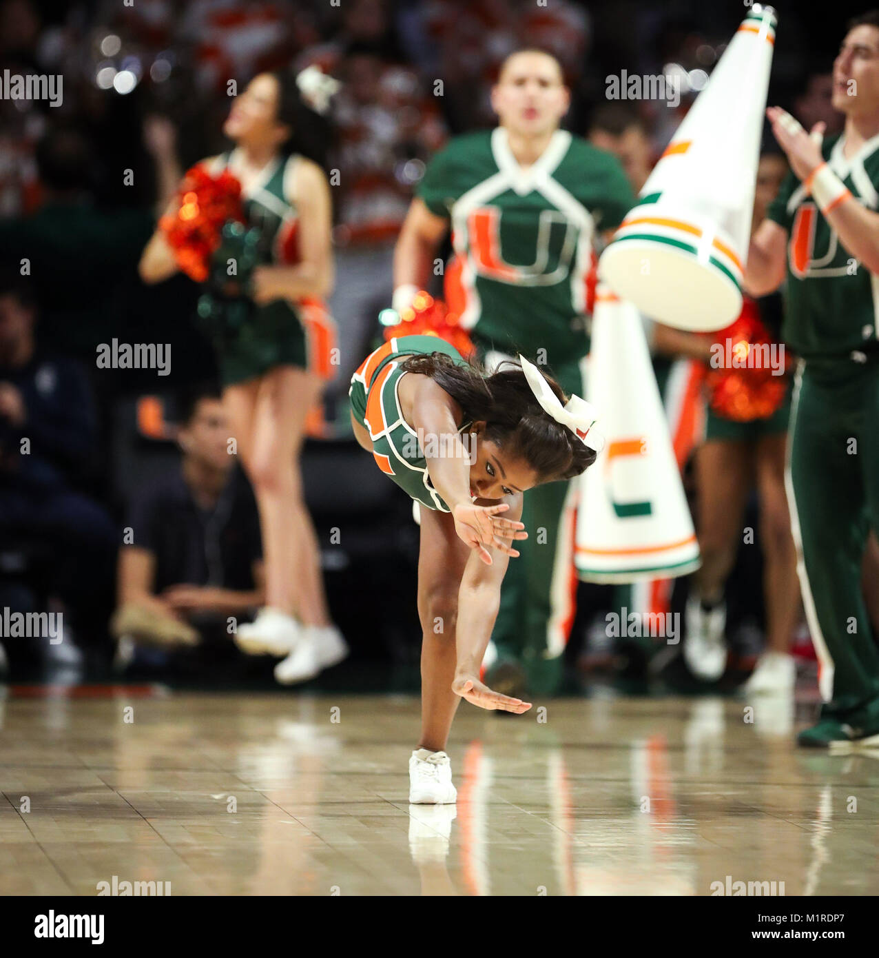 Coral Gables, Florida, USA. 31st Jan, 2018. Miami Hurricanes ...