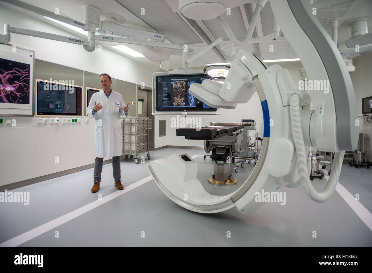 Juergen Gschwend, director of the clinic for urology, stands in a new ...