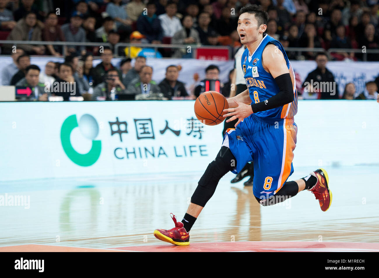 Beijing, China. Feb 1, 2018 - Beijing, China: Liu Wei during a CBA game ...